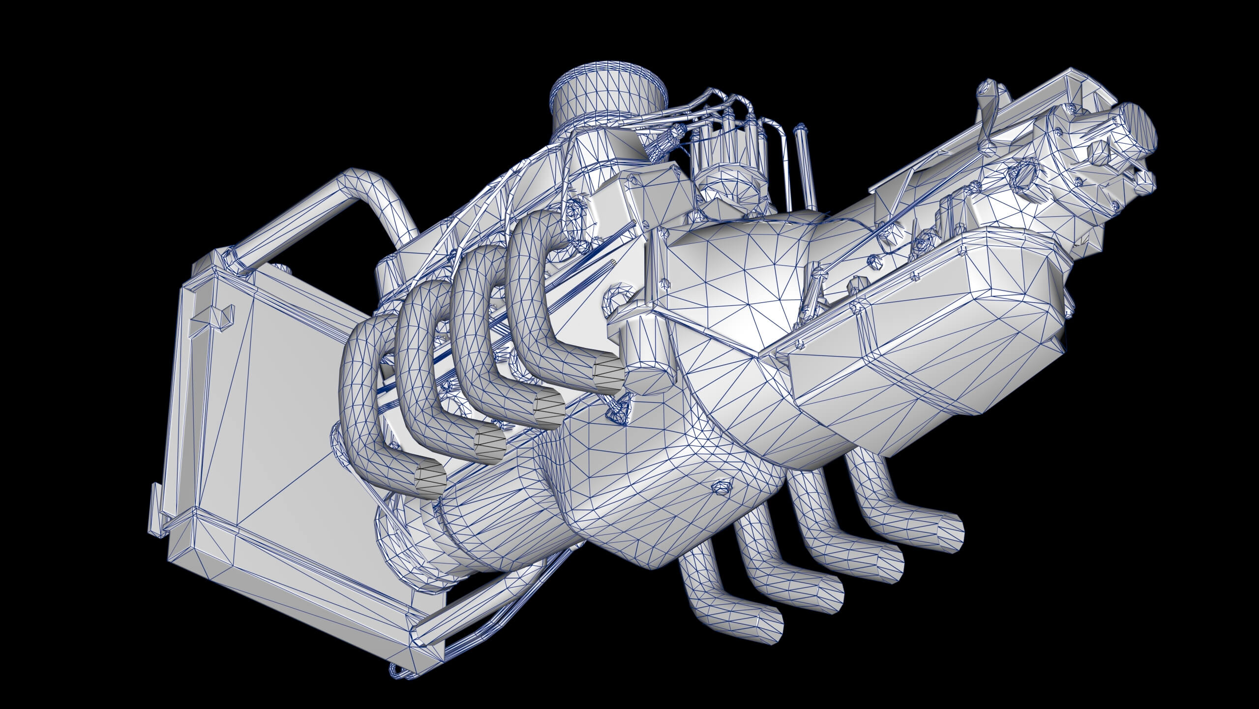 Chevy 454 Big Block V8 Engine - 3D Model by impulse99