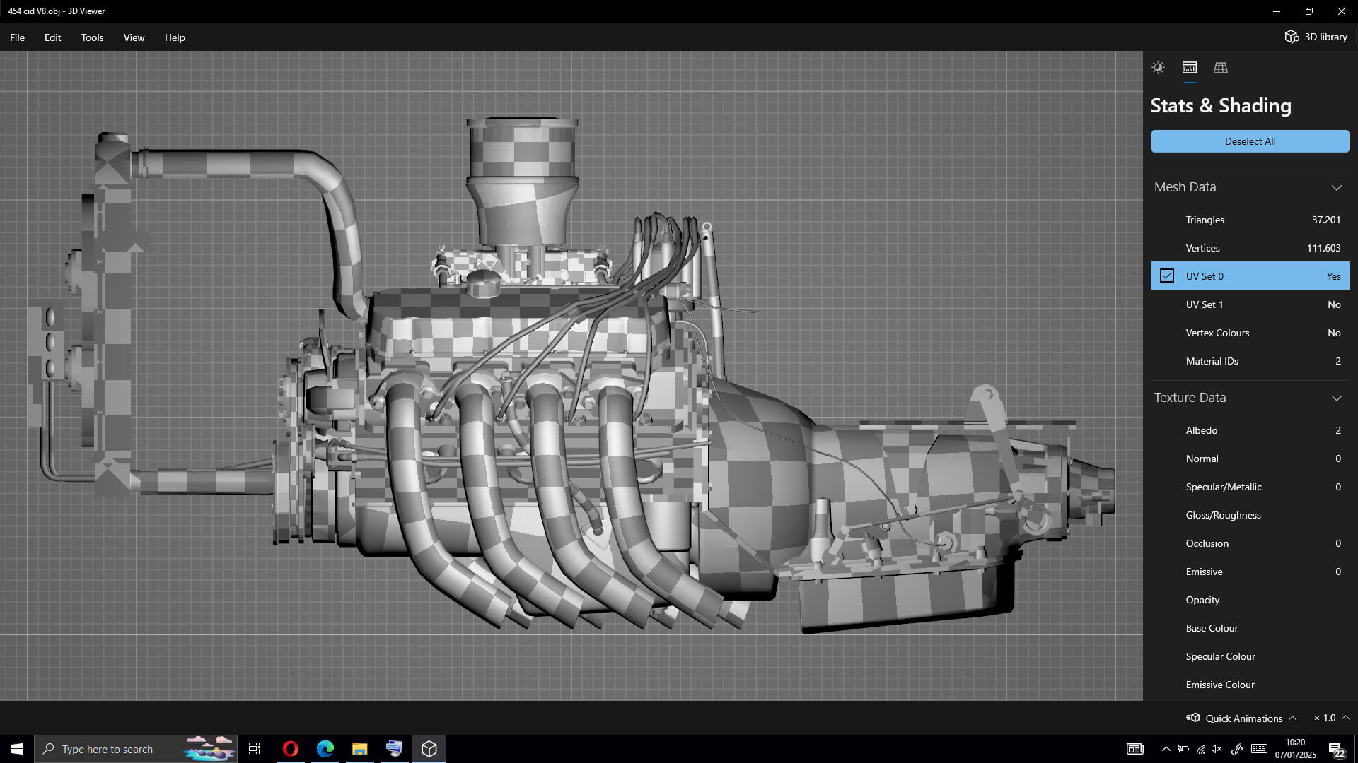 Chevy 454 Big Block V8 Engine - 3D Model by impulse99