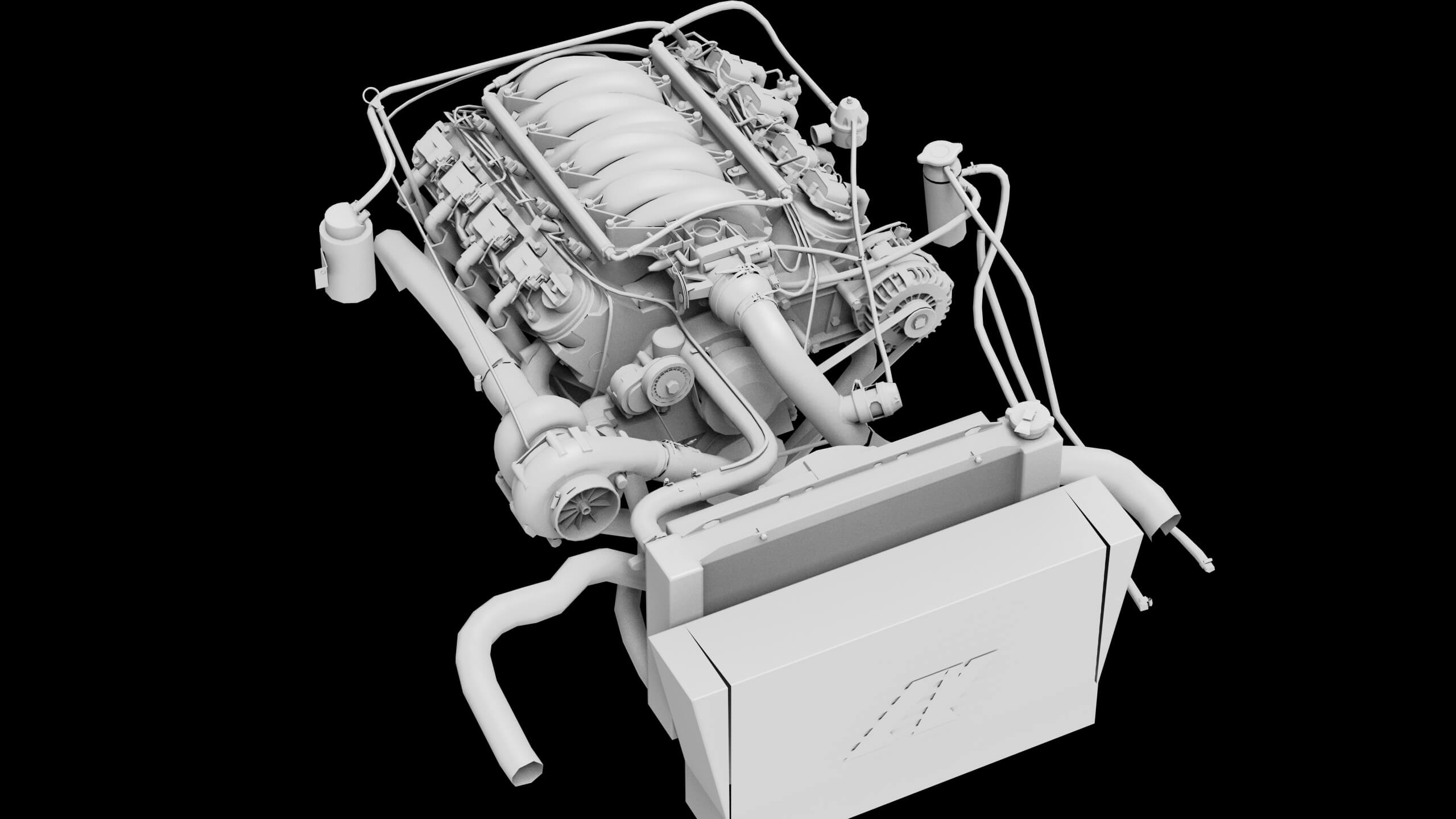 Chevy LS V8 Turbocharged - 3D Model by impulse99