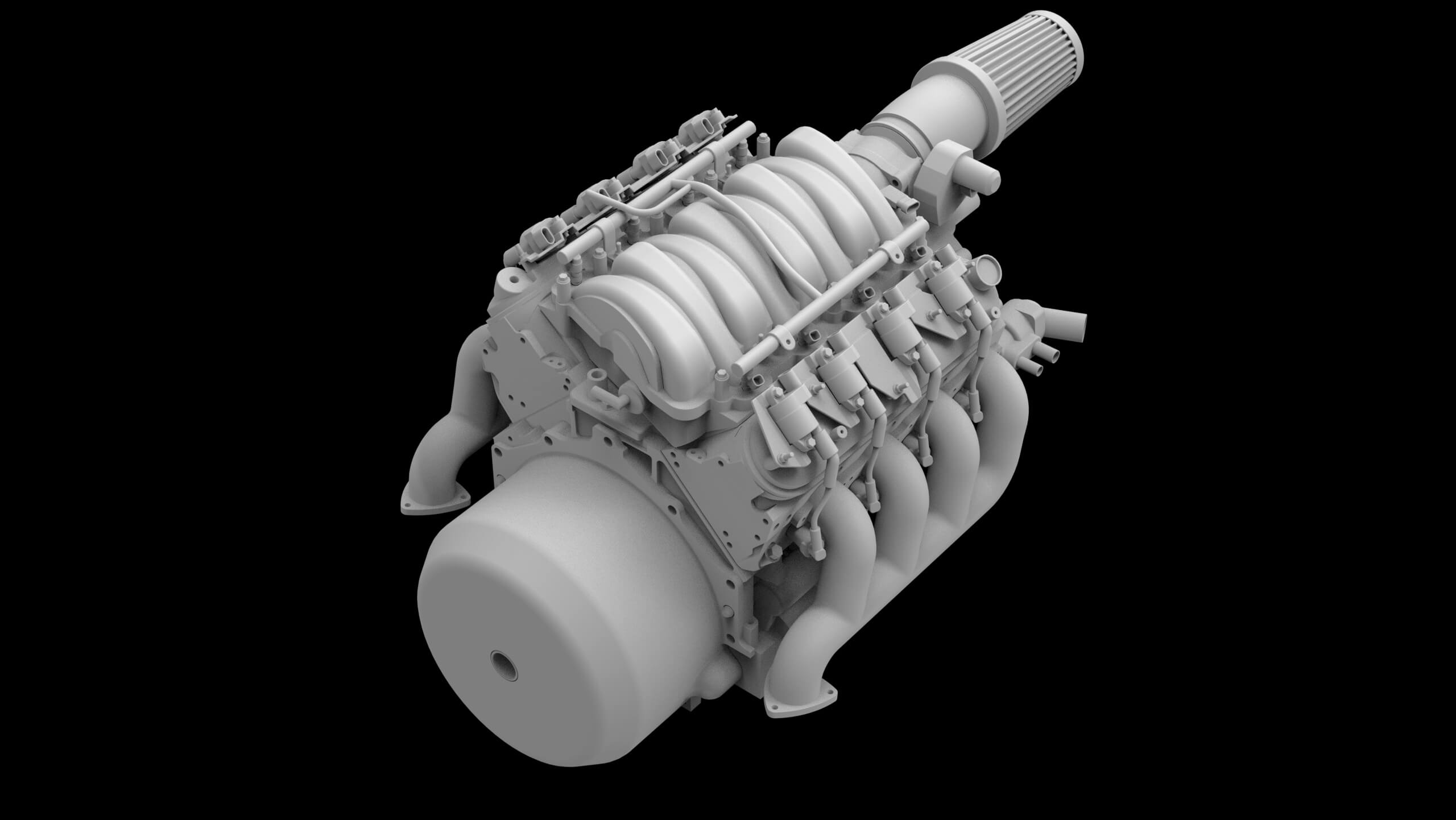 Chevy LS3 V8 Engine - 3D Model by impulse99