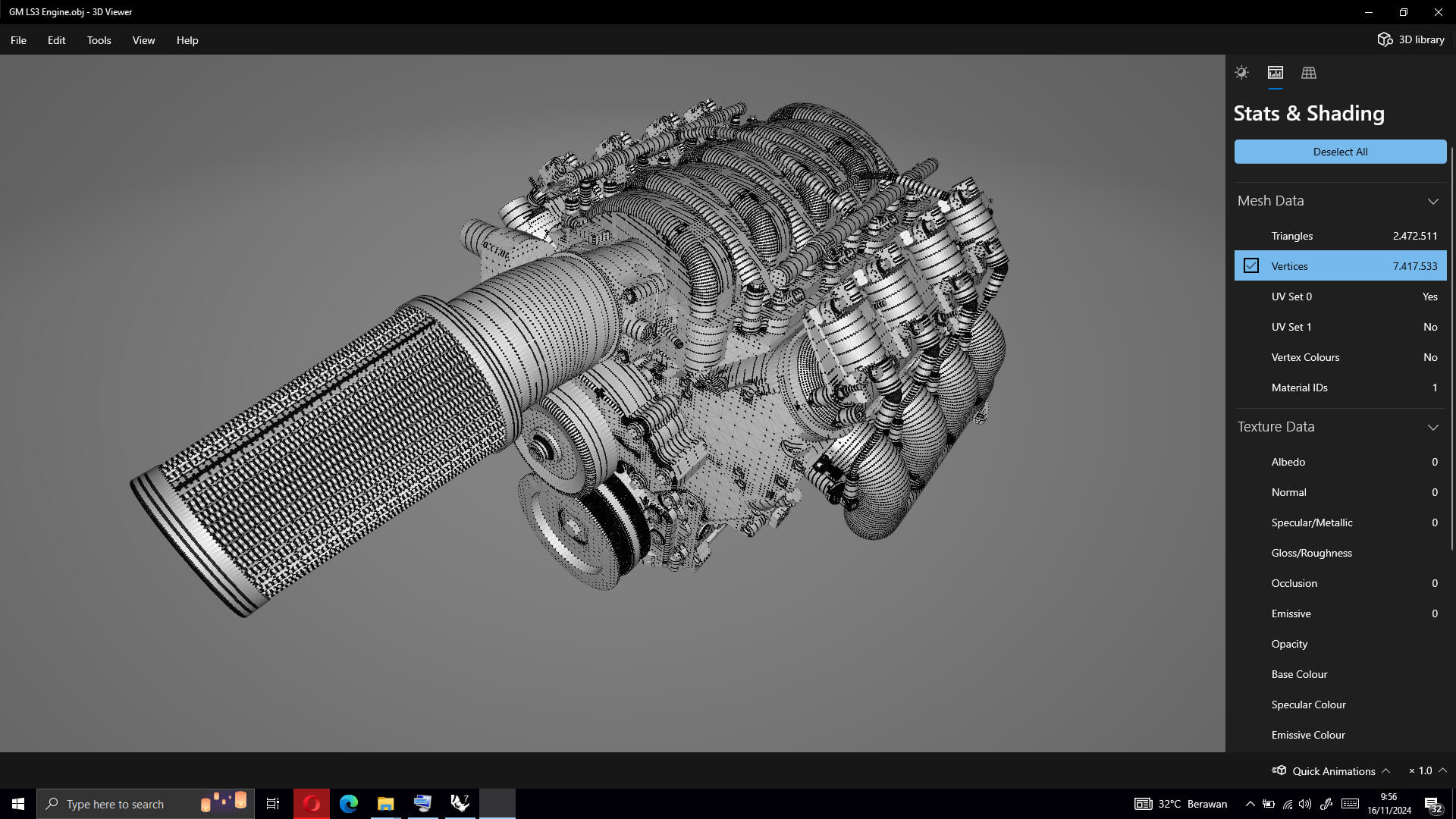 Chevy LS3 V8 Engine - 3D Model by impulse99