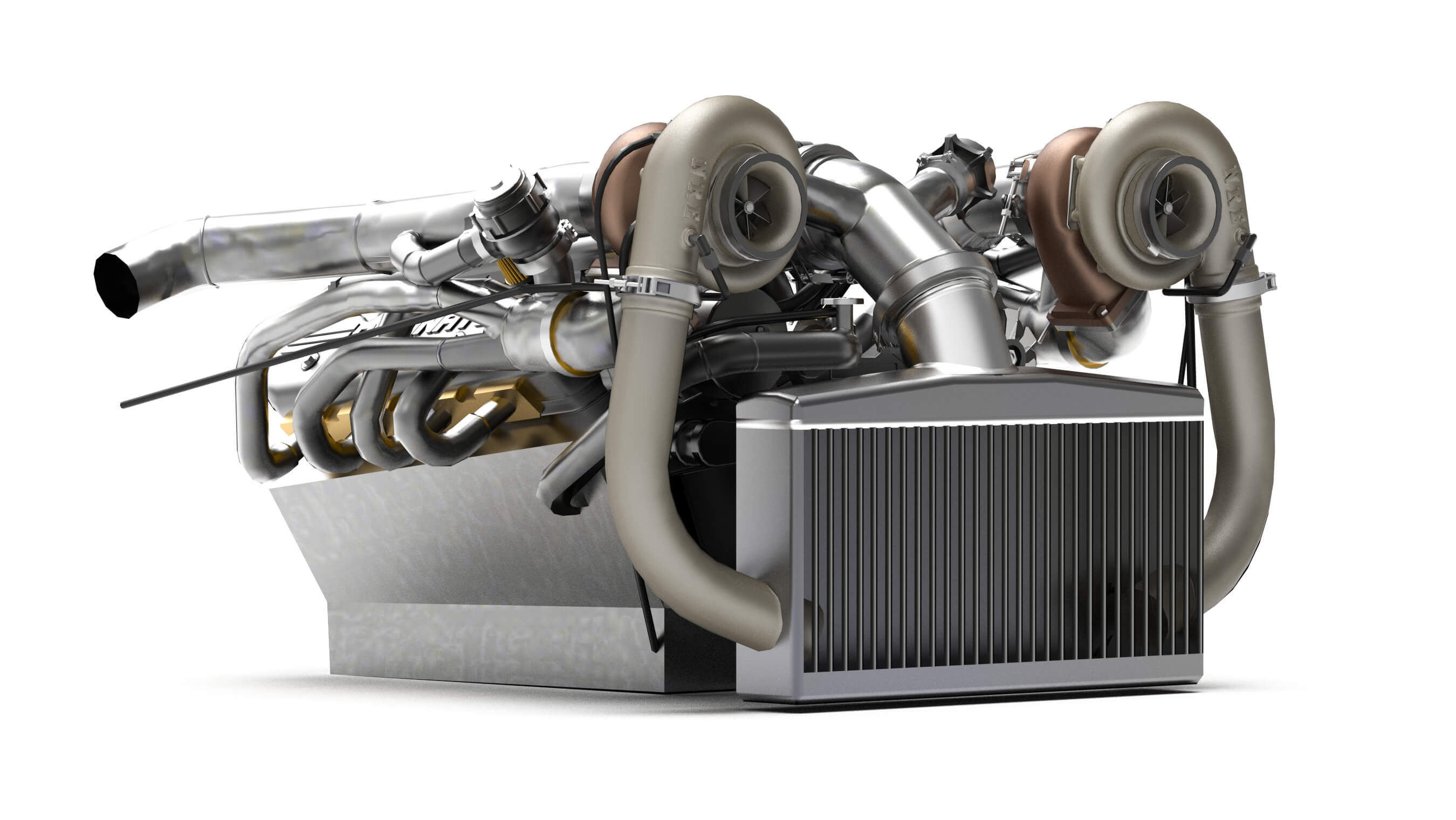 Chevy LS1 V8 Twin Turbo - 3D Model by impulse99