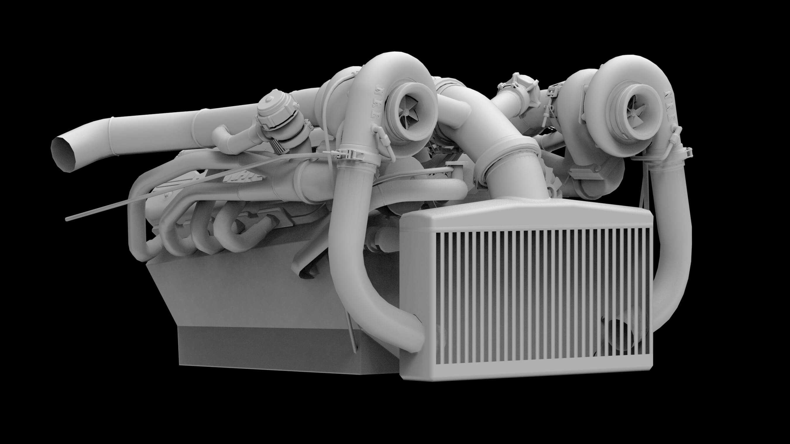 Chevy LS1 V8 Twin Turbo - 3D Model by impulse99