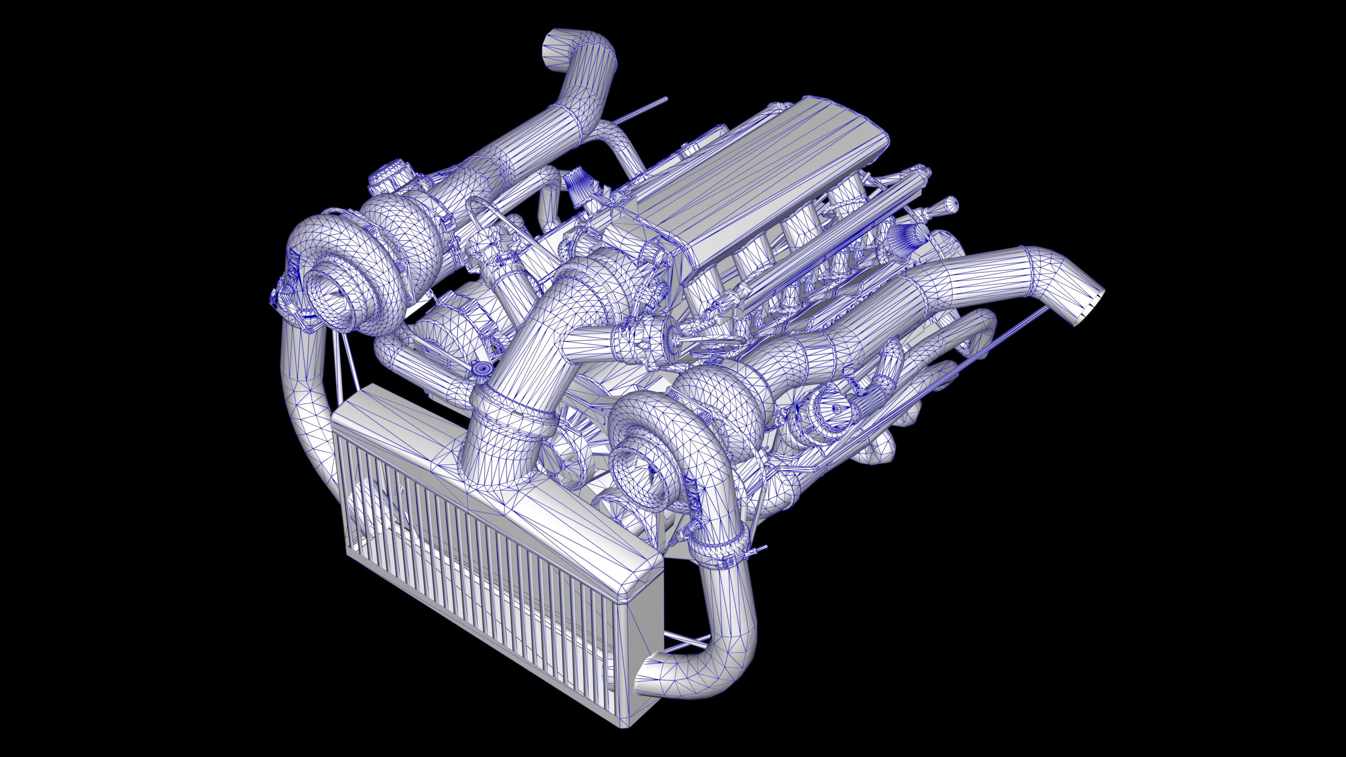 Chevy LS1 V8 Twin Turbo - 3D Model by impulse99