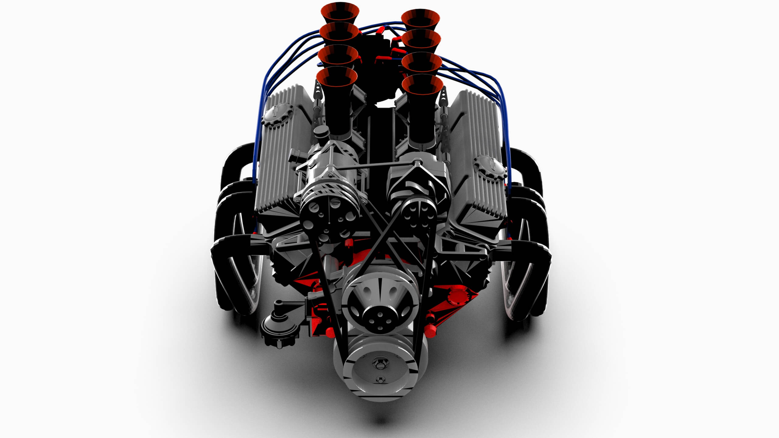 Chevy Small Block V8 Engine - 3D Model by impulse99