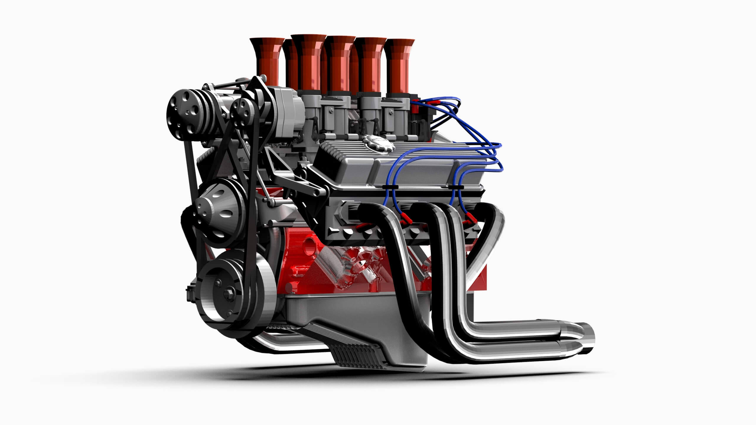Chevy Small Block V8 Engine - 3D Model by impulse99