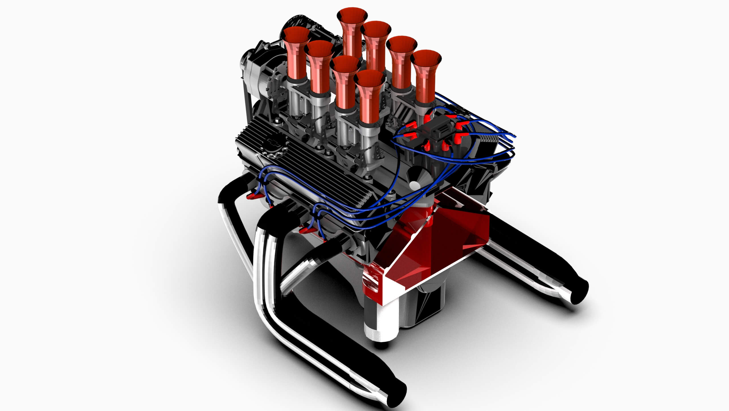 Chevy Small Block V8 Engine - 3D Model by impulse99