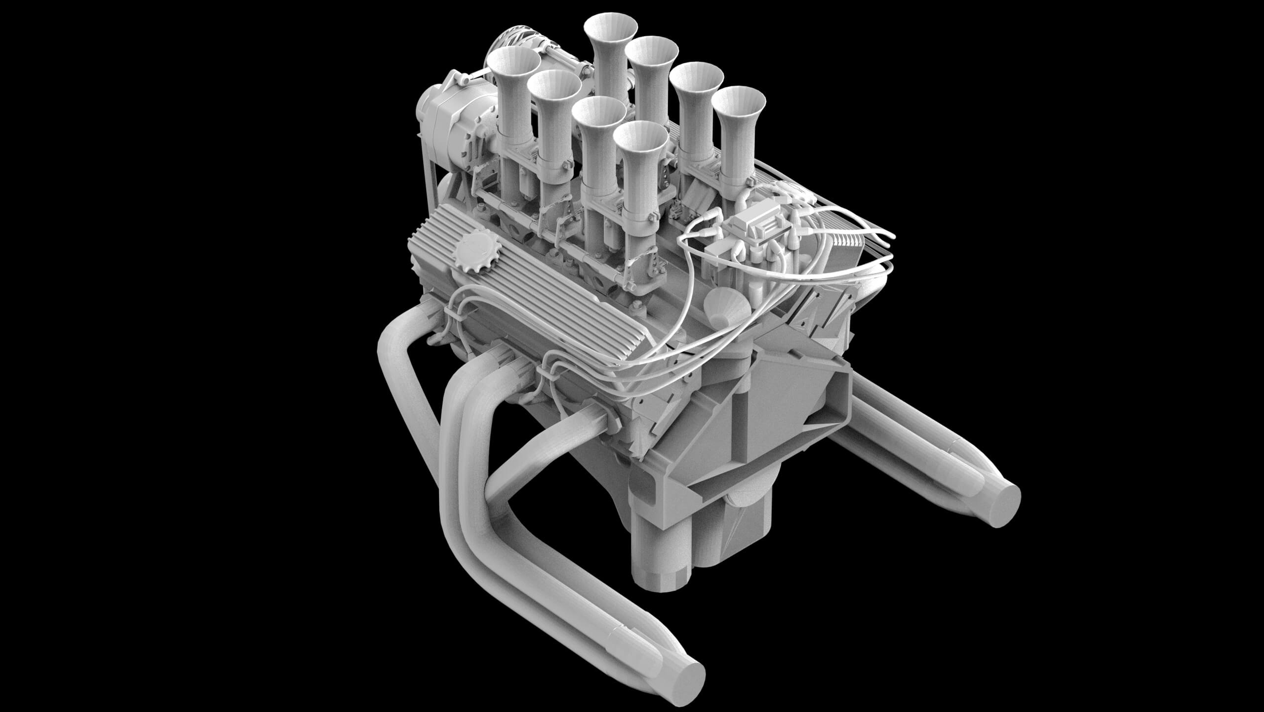 Chevy Small Block V8 Engine - 3D Model by impulse99