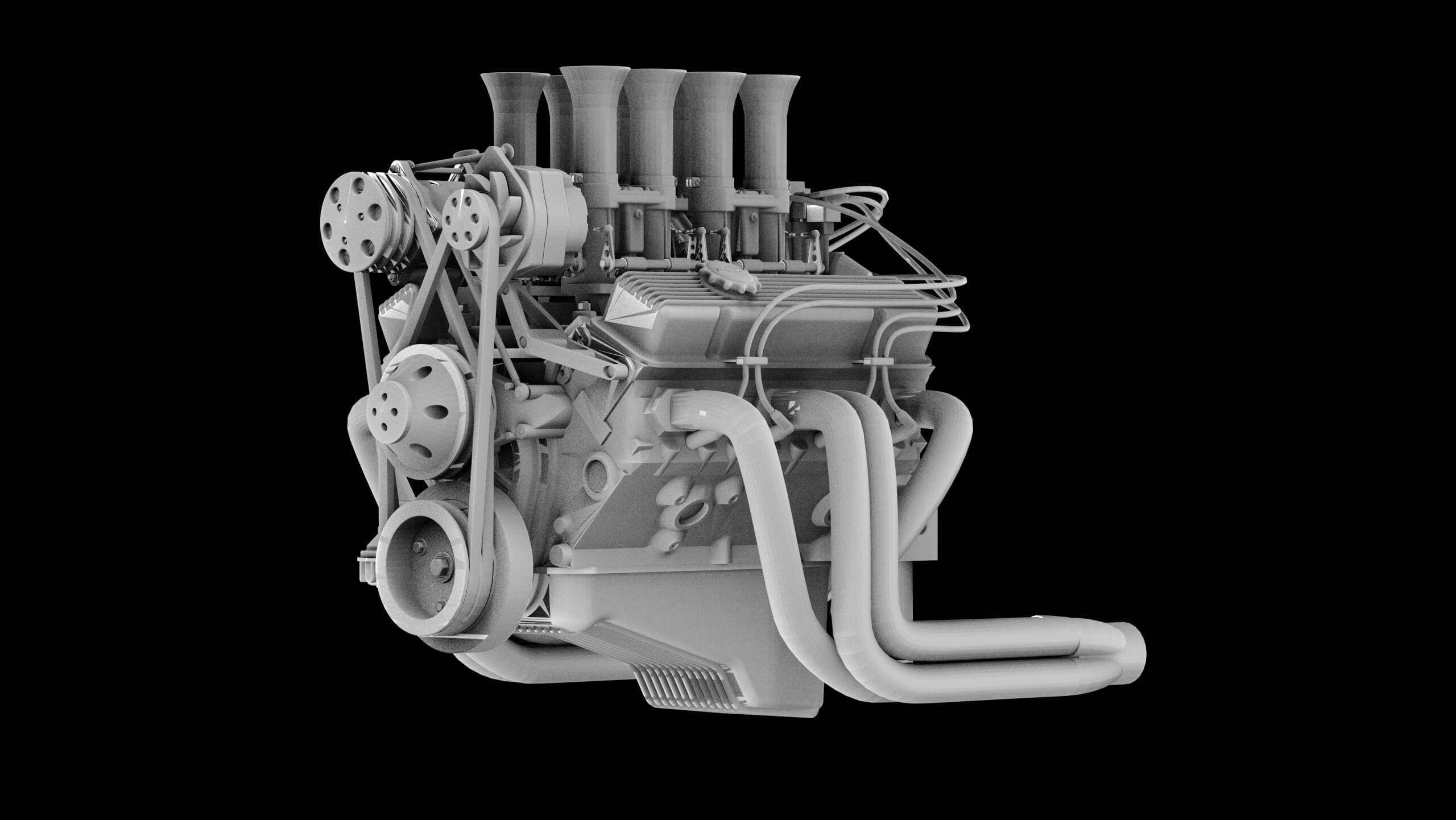 Chevy Small Block V8 Engine - 3D Model by impulse99