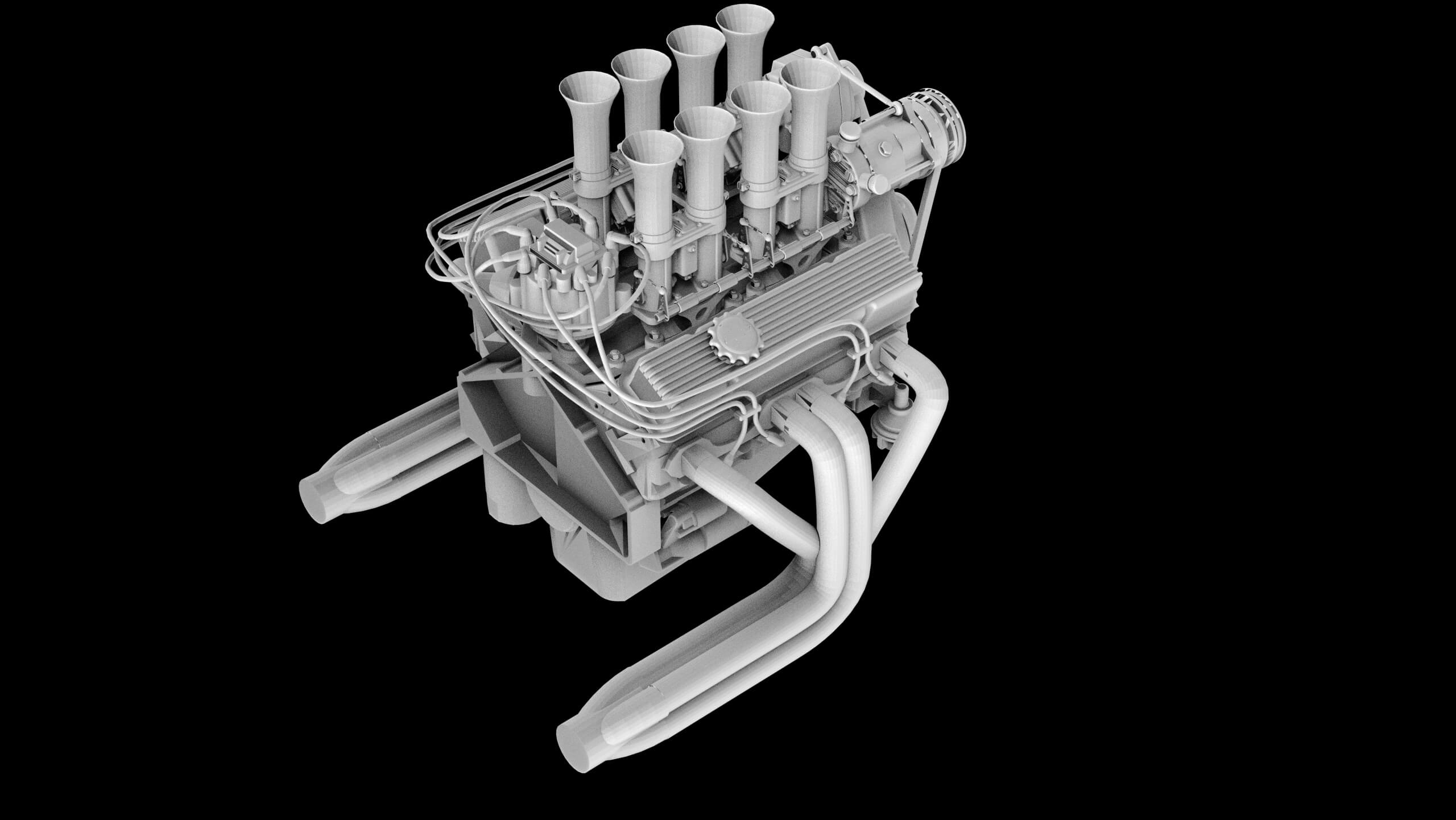 Chevy Small Block V8 Engine - 3D Model by impulse99