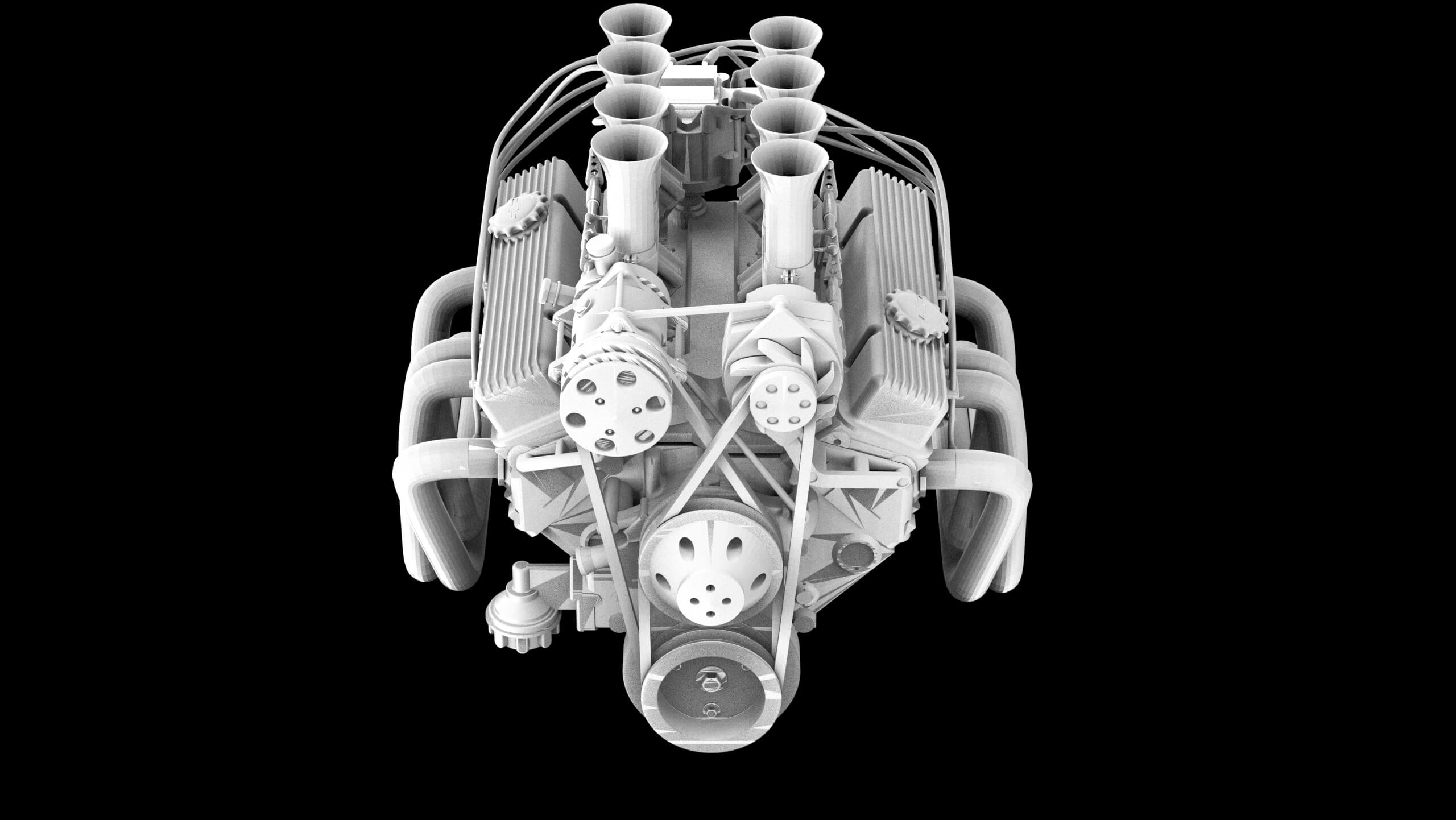 Chevy Small Block V8 Engine - 3D Model by impulse99