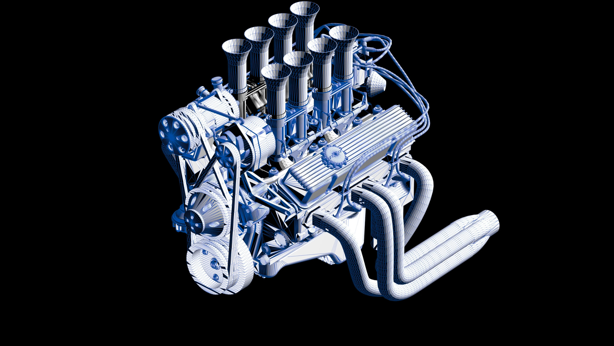 Chevy Small Block V8 Engine - 3D Model by impulse99