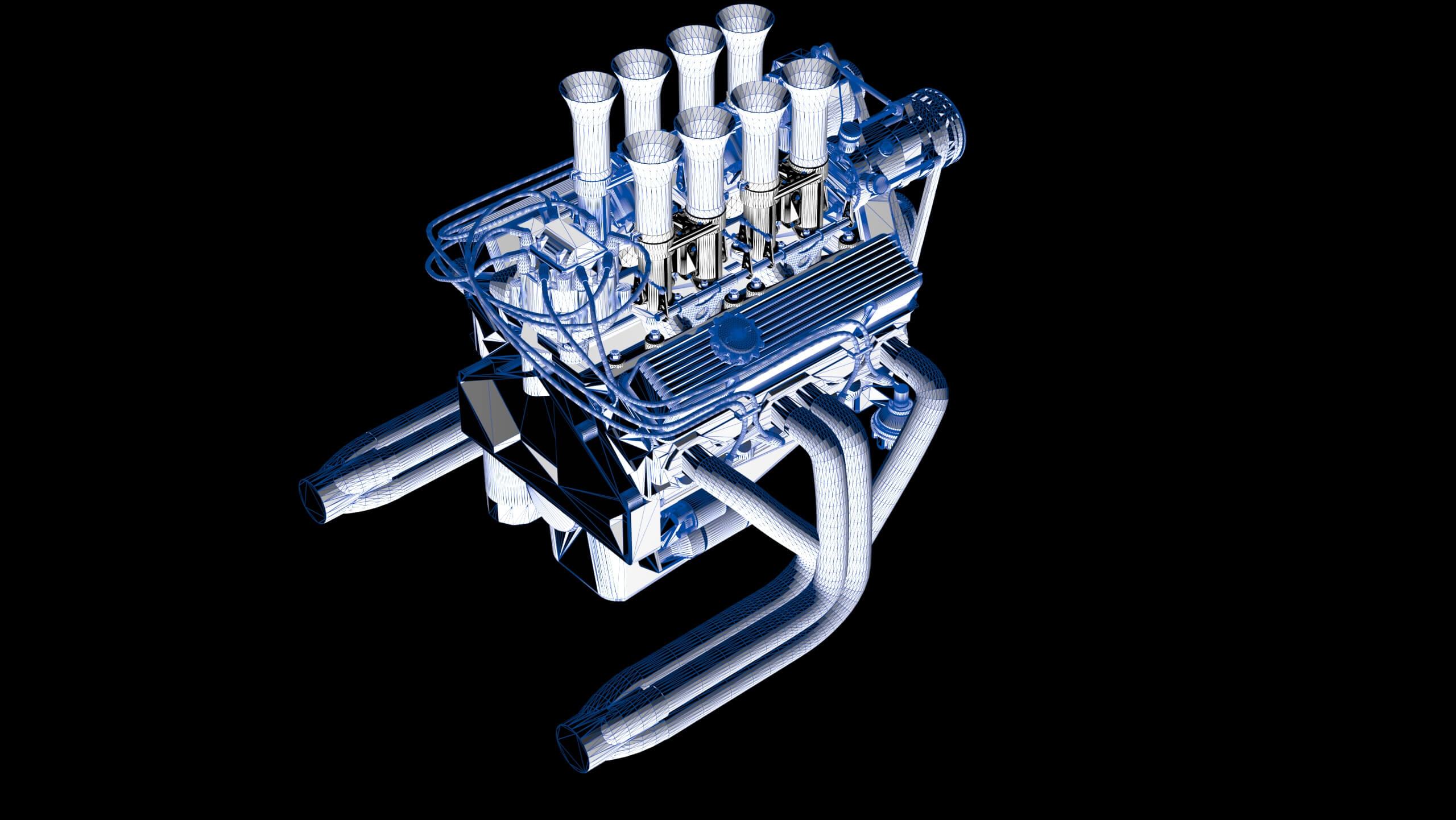 Chevy Small Block V8 Engine - 3D Model by impulse99