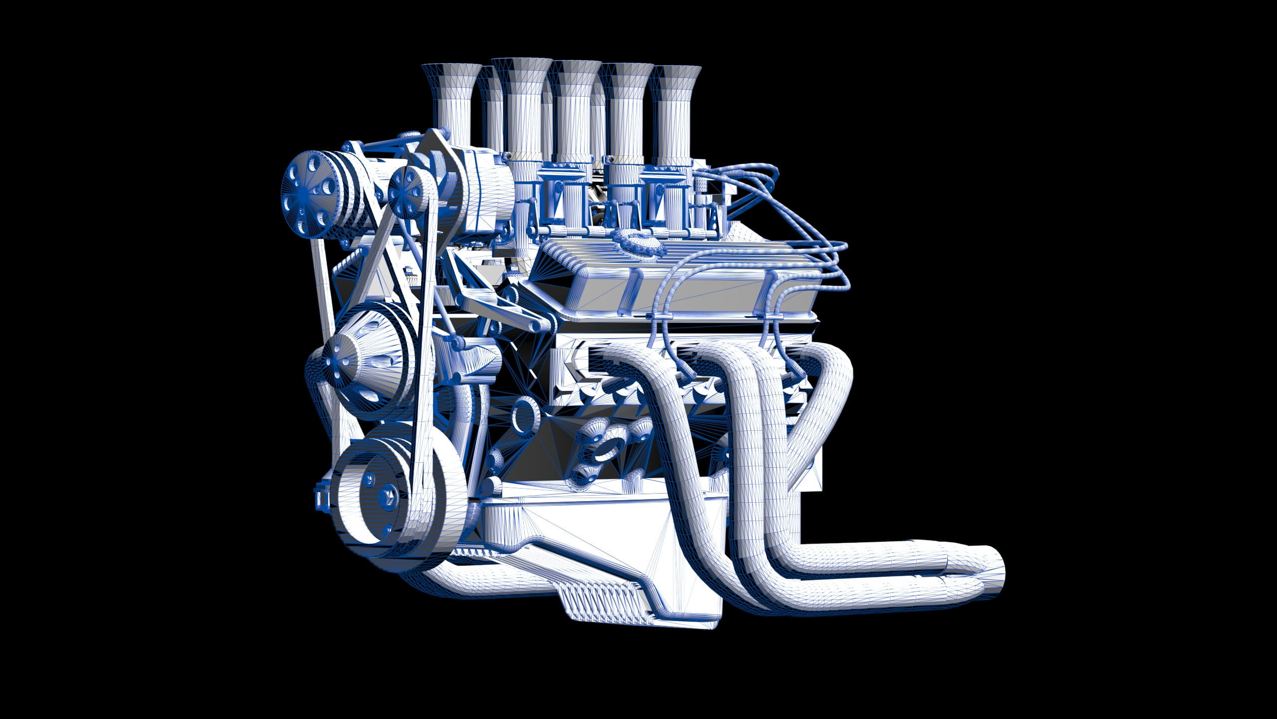 Chevy Small Block V8 Engine - 3D Model by impulse99