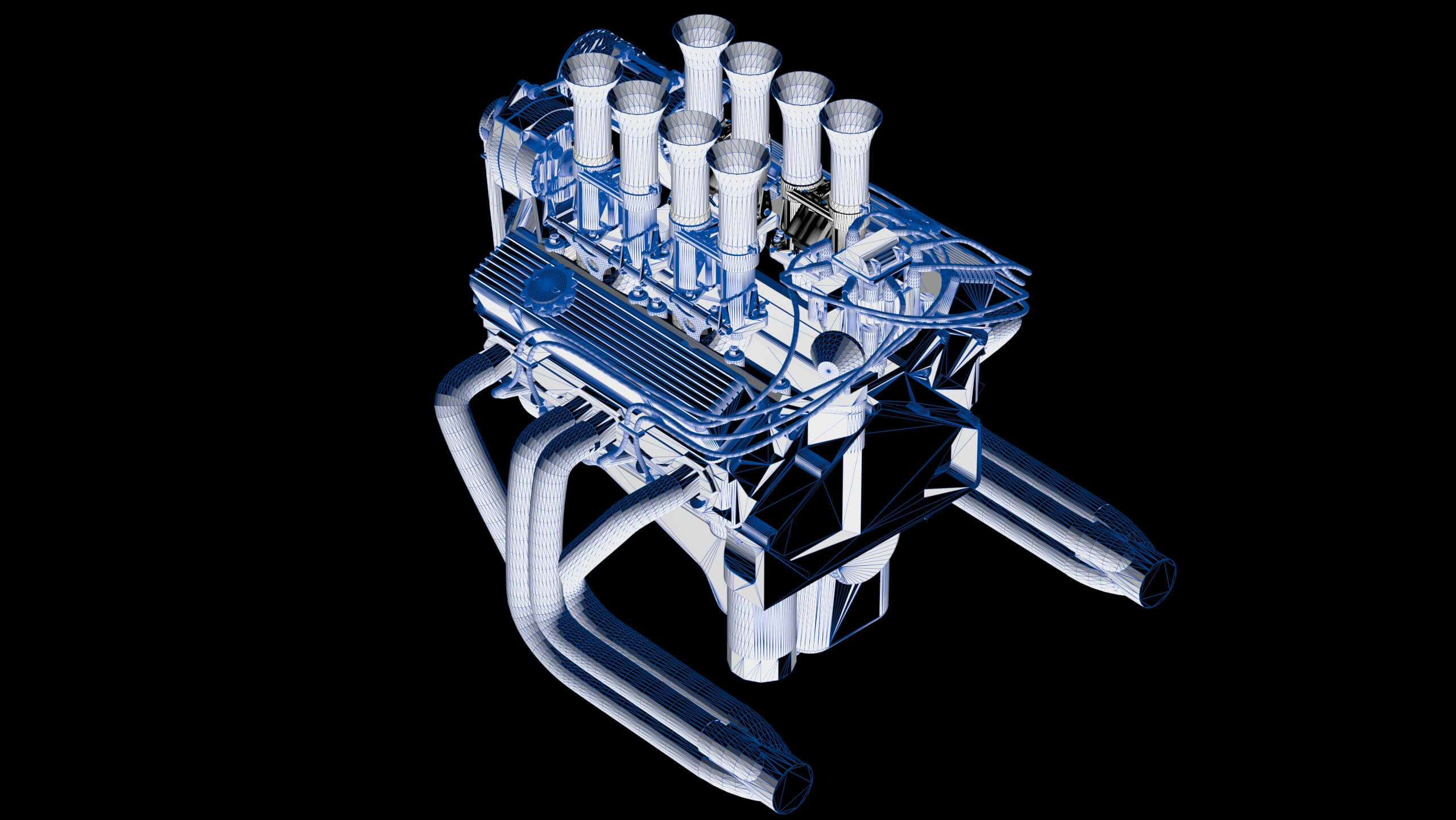 Chevy Small Block V8 Engine - 3D Model by impulse99