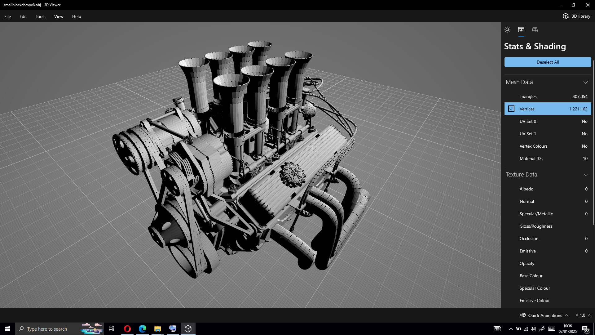 Chevy Small Block V8 Engine - 3D Model by impulse99