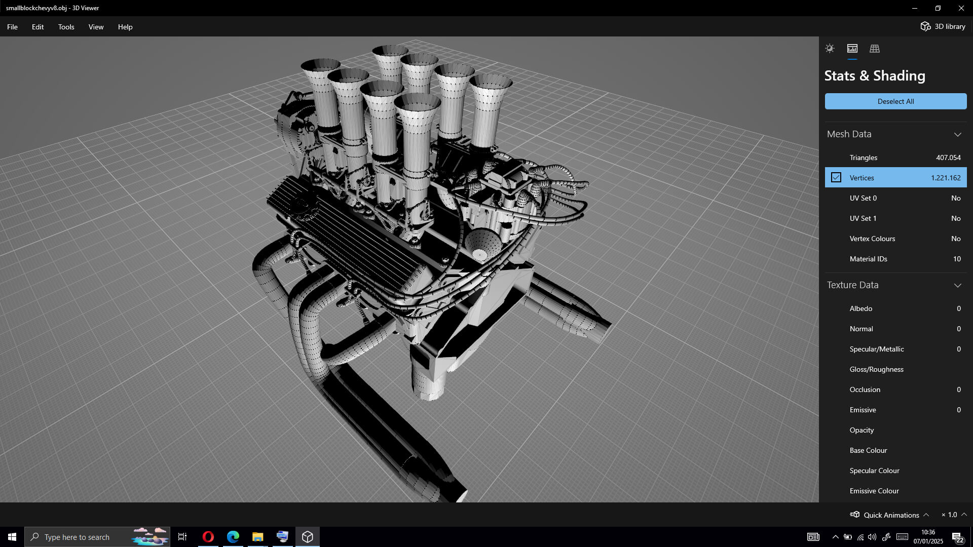 Chevy Small Block V8 Engine - 3D Model by impulse99