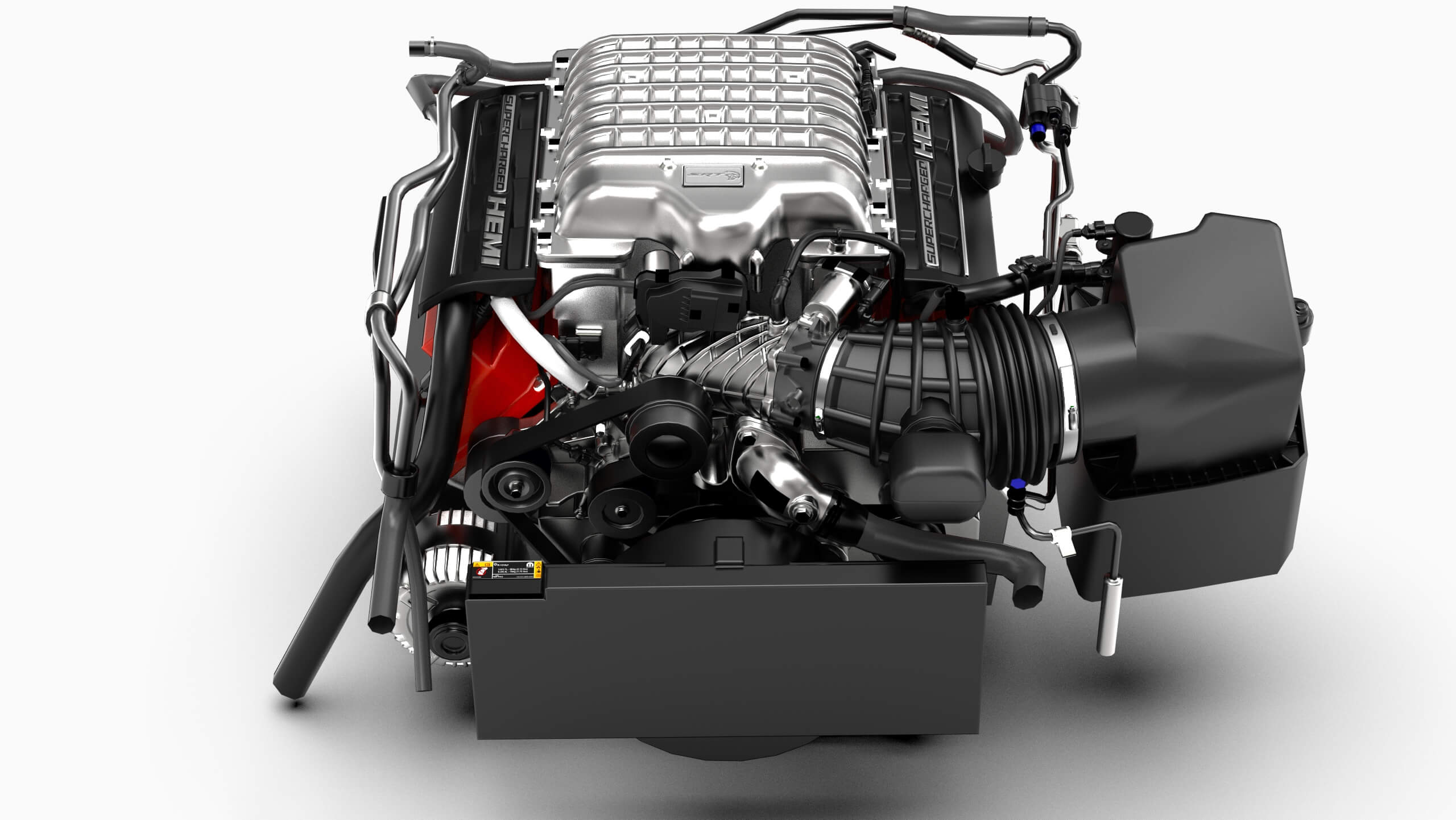 Dodge Hellcat Supercharged Hemi V8 Engine - 3D Model by impulse99