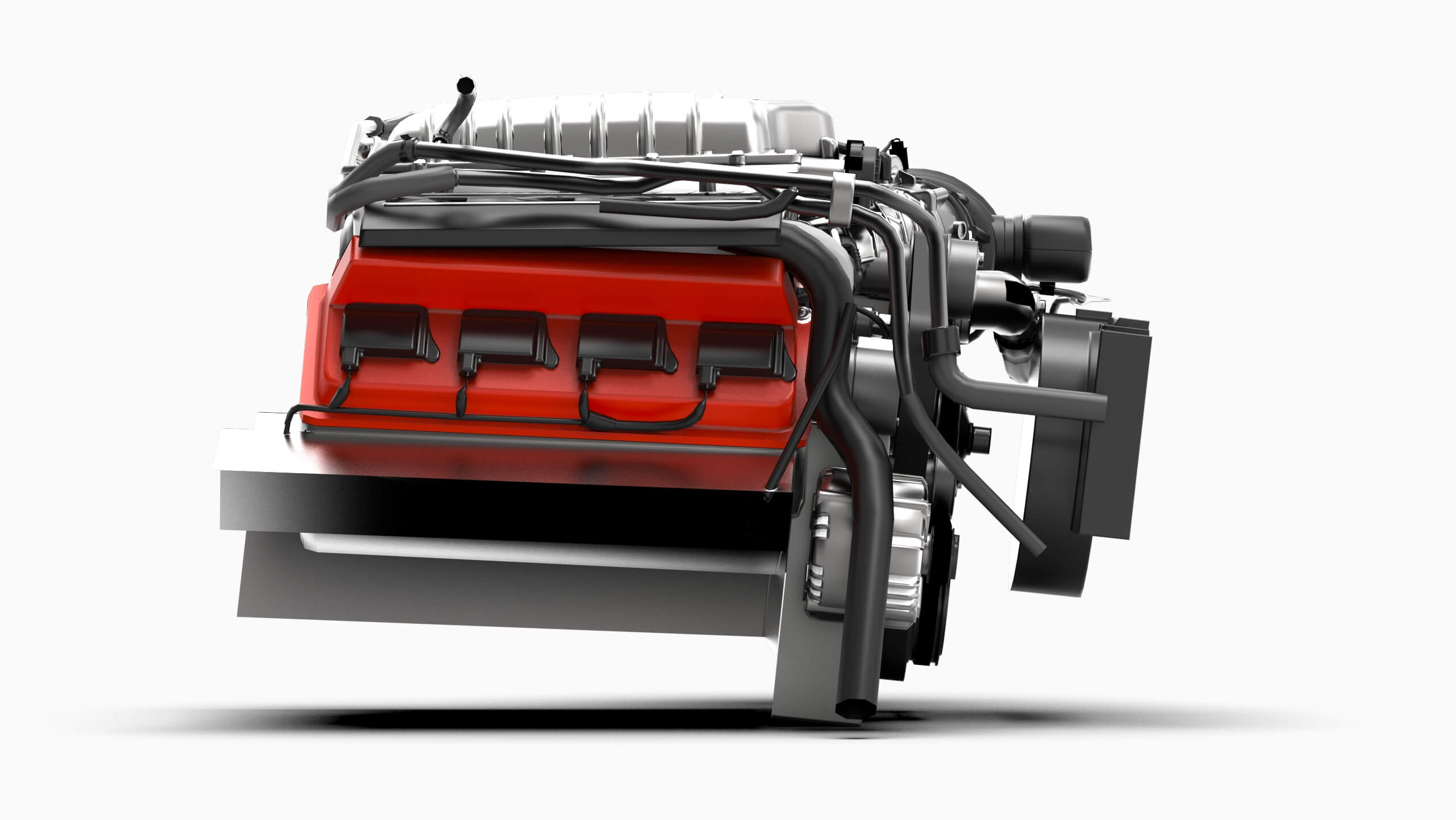 Dodge Hellcat Supercharged Hemi V8 Engine - 3D Model by impulse99