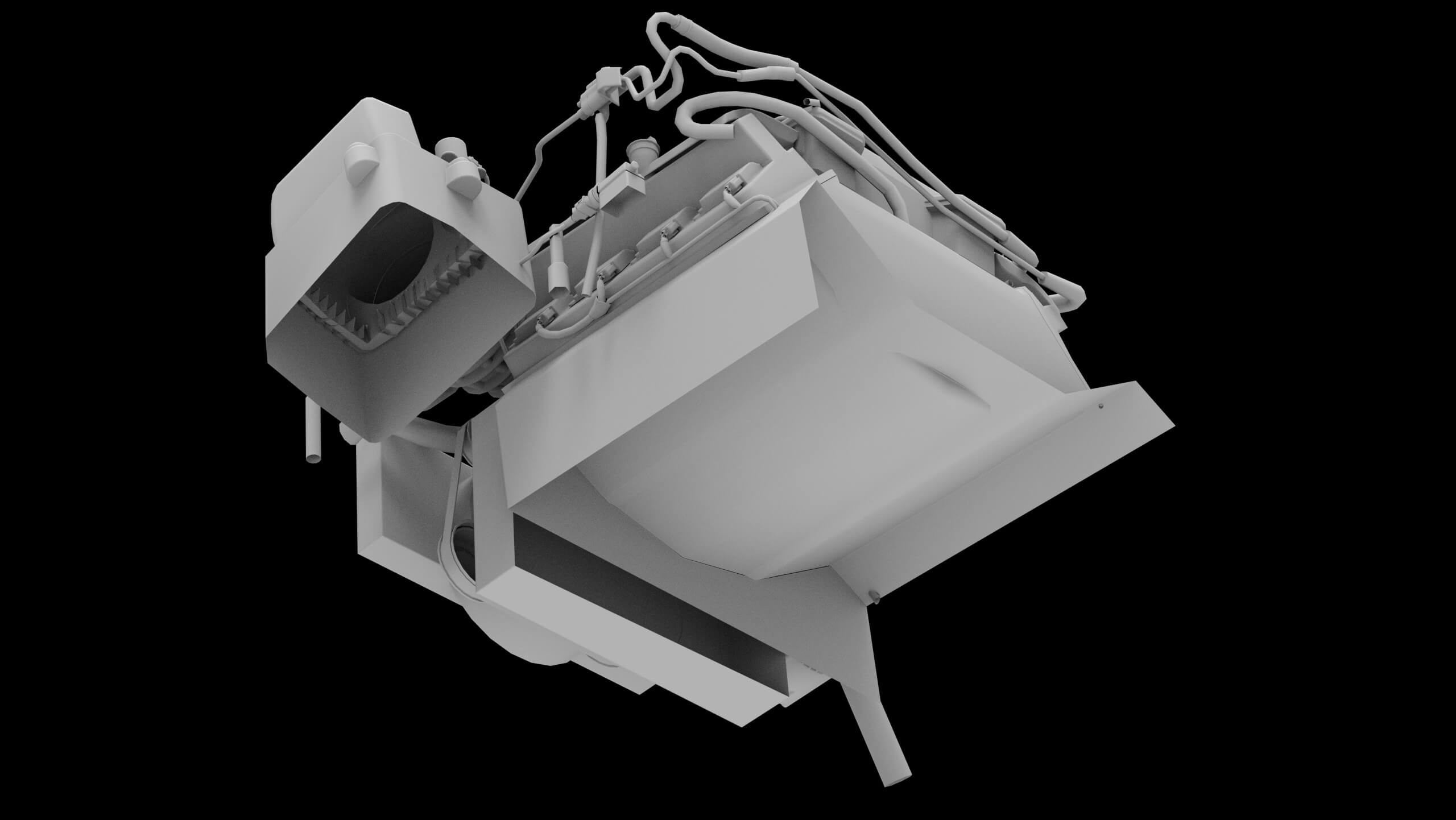 Dodge Hellcat Supercharged Hemi V8 Engine - 3D Model by impulse99