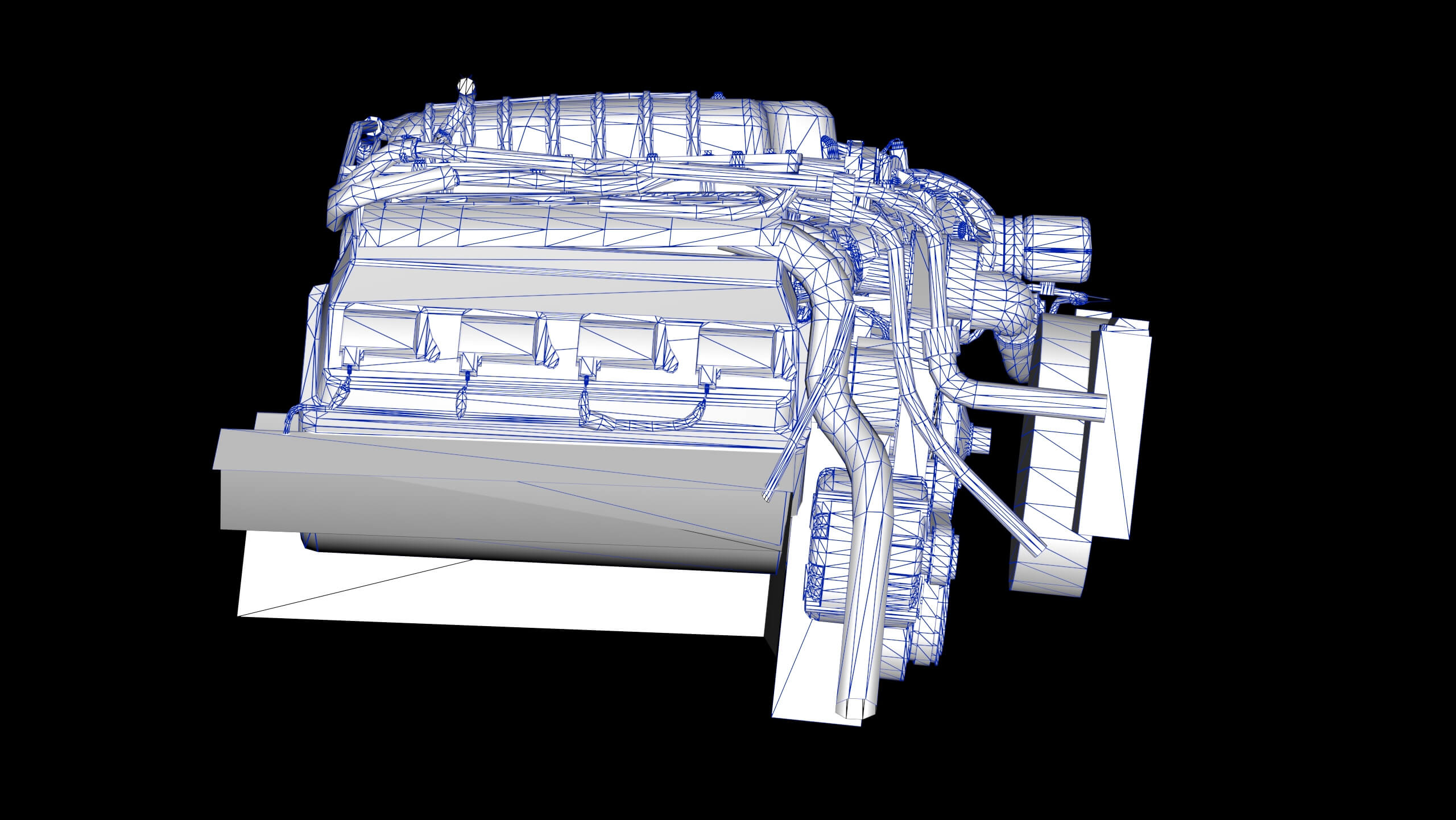 Dodge Hellcat Supercharged Hemi V8 Engine - 3D Model by impulse99