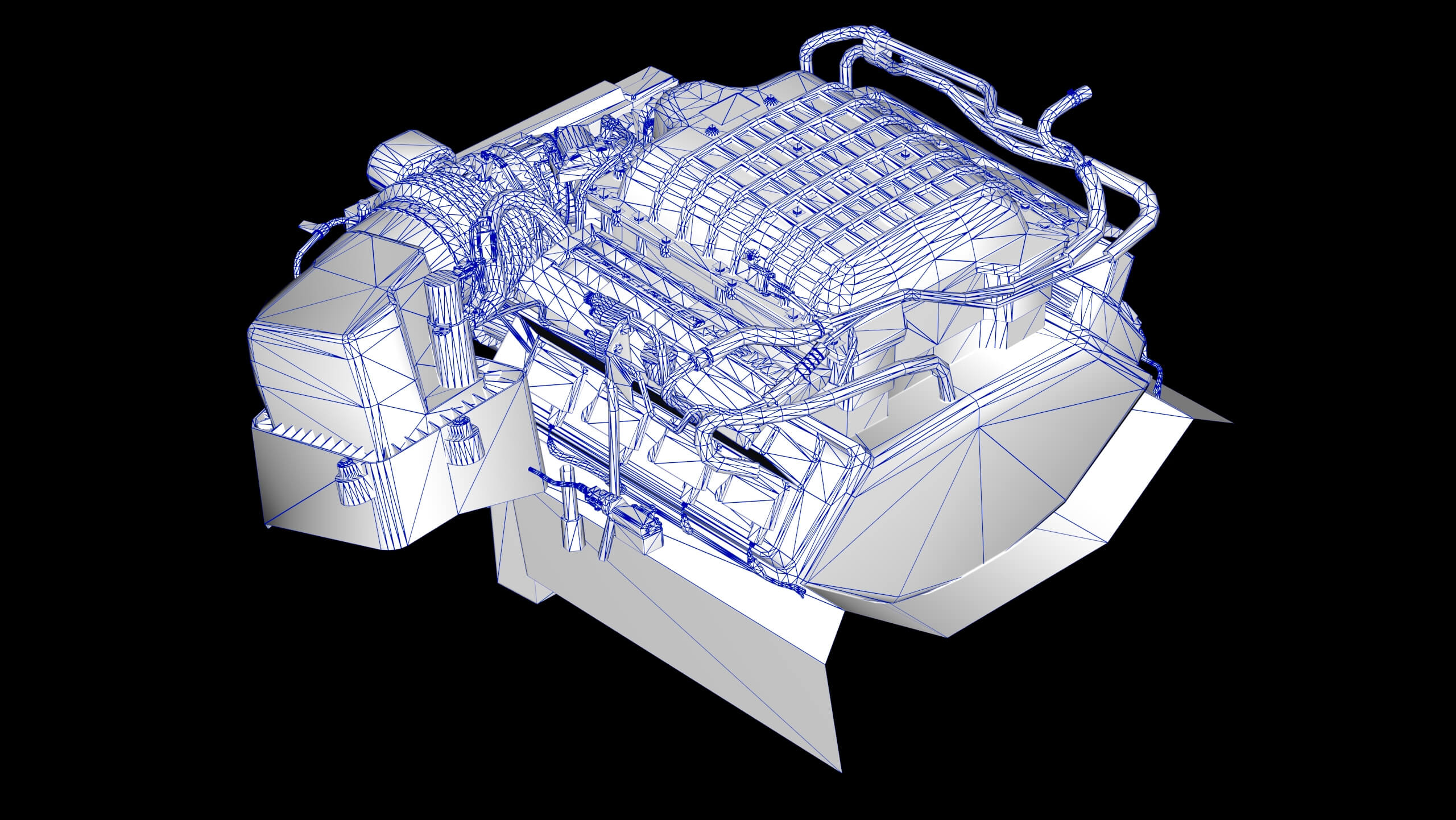 Dodge Hellcat Supercharged Hemi V8 Engine - 3D Model by impulse99