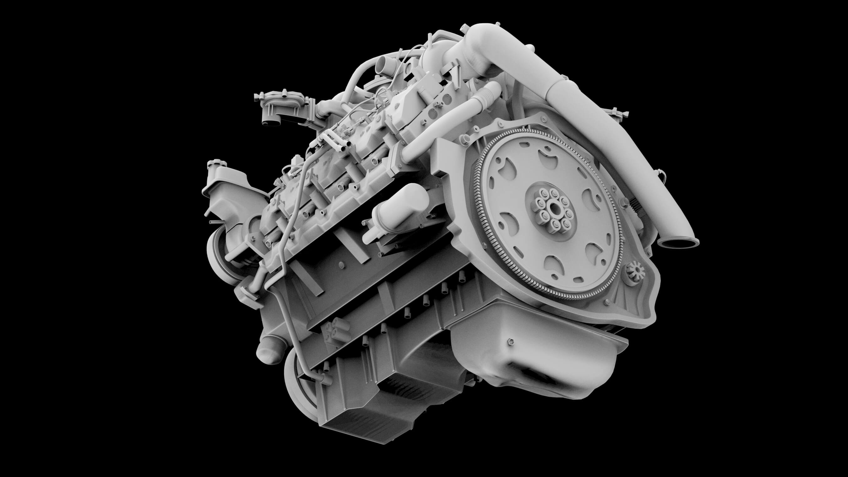 Duramax Diesel Turbo V8 Engine - 3D Model by impulse99