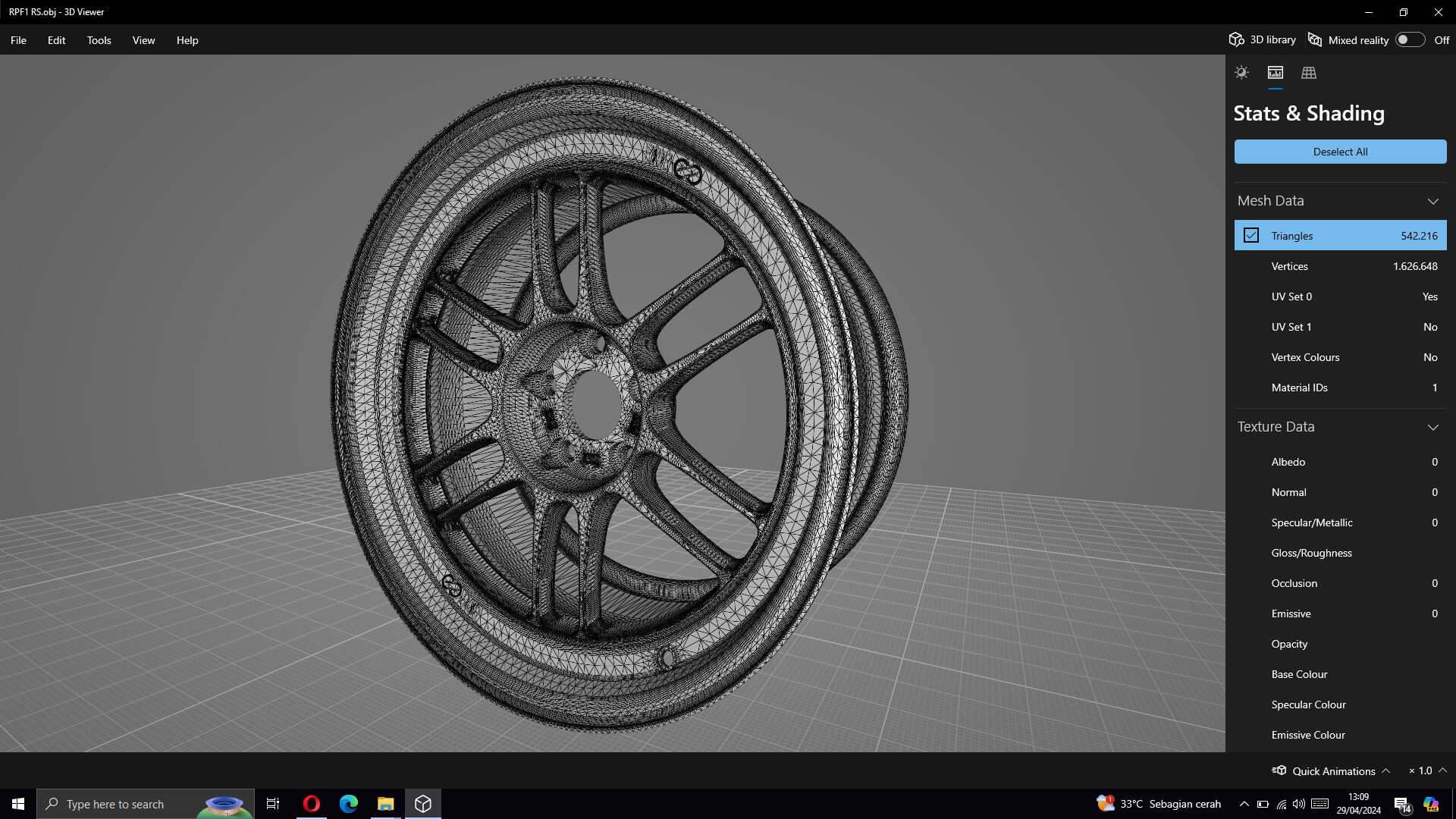 Enkei RPF1 Racing - 3D Model by impulse99