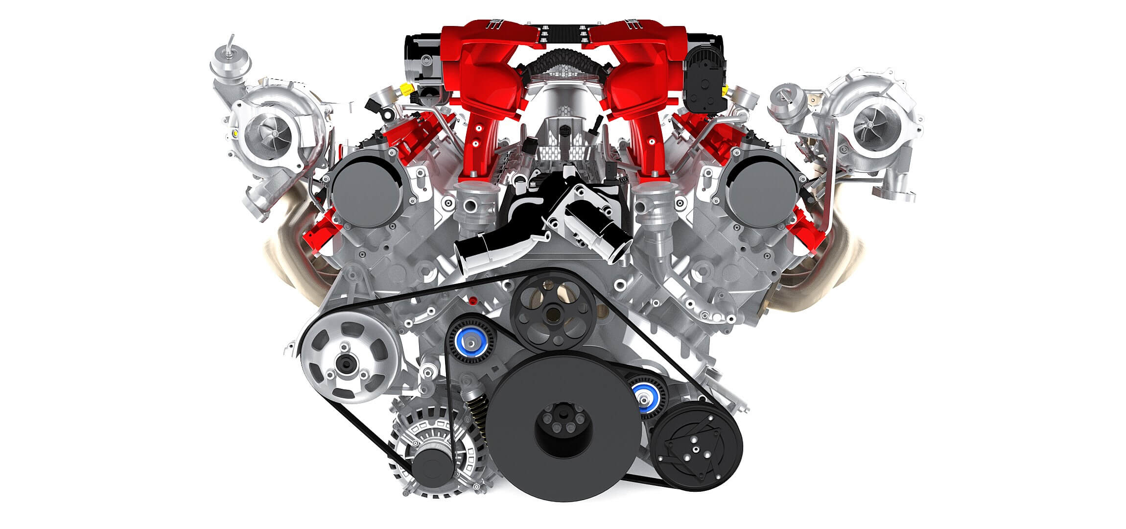 Ferrari 488 Twin Turbo V8 Engine - 3D Model by impulse99