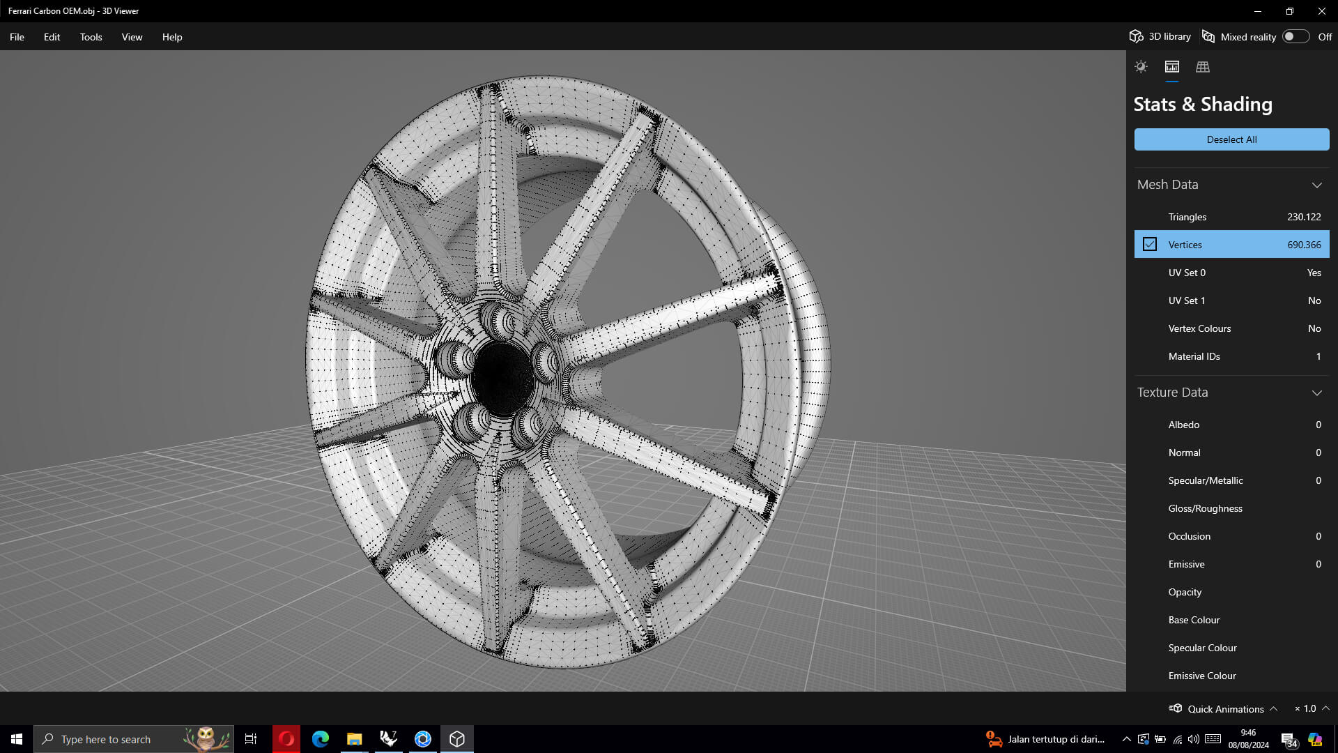 Ferrari Carbon Revolution Wheel - 3D Model by impulse99
