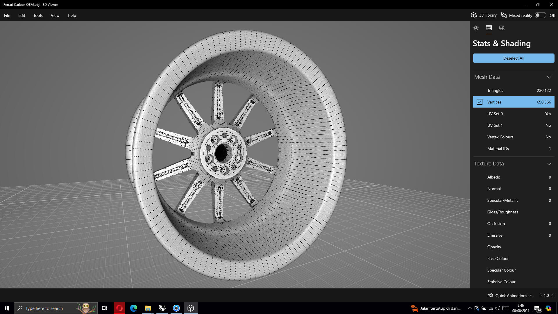 Ferrari Carbon Revolution Wheel - 3D Model by impulse99