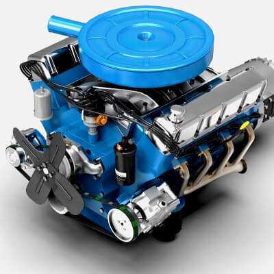 Ford 289 Ci V8 Engine - 3D Model by impulse99