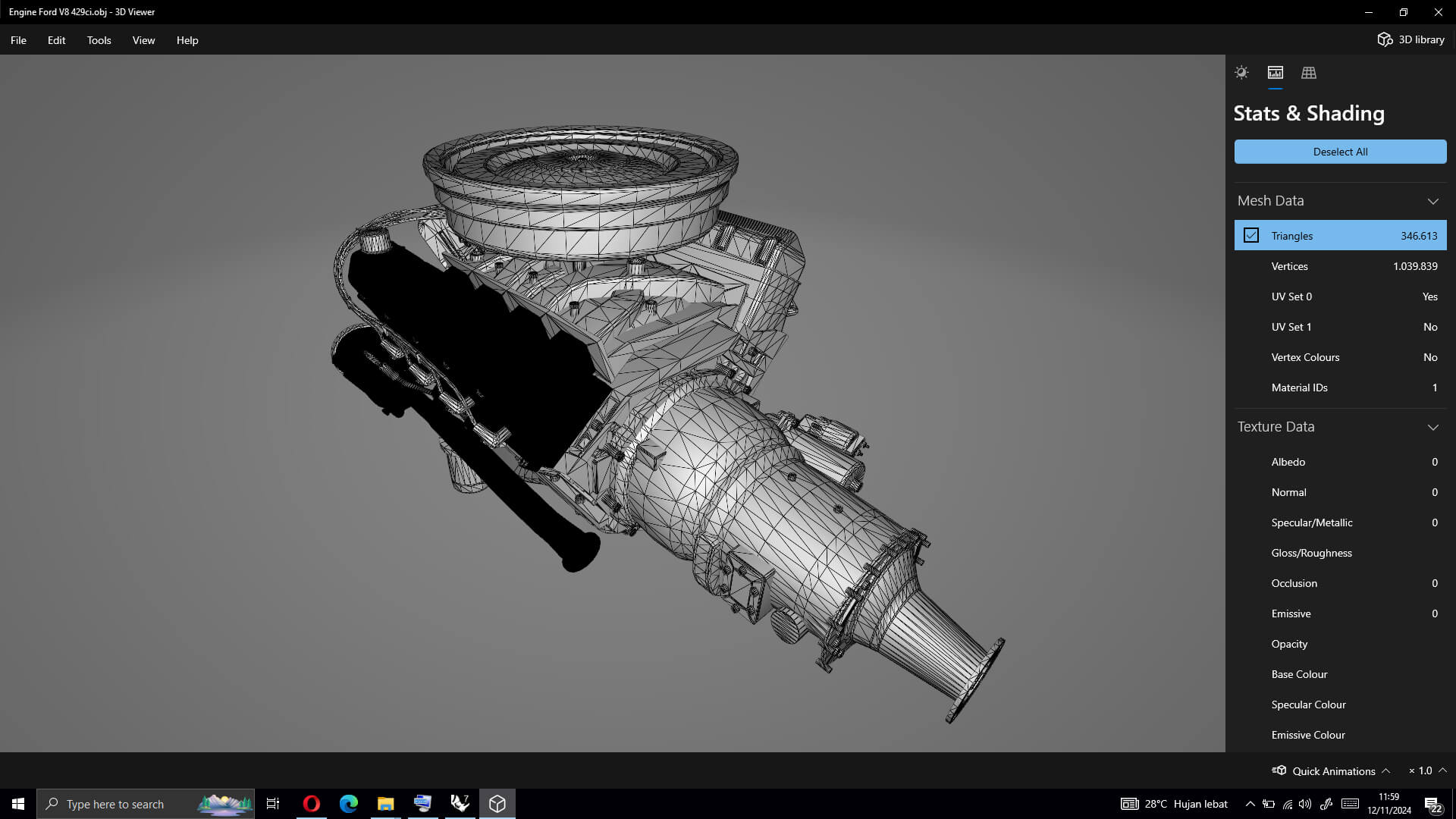 Ford 429 V8 Engine - 3D Model by impulse99