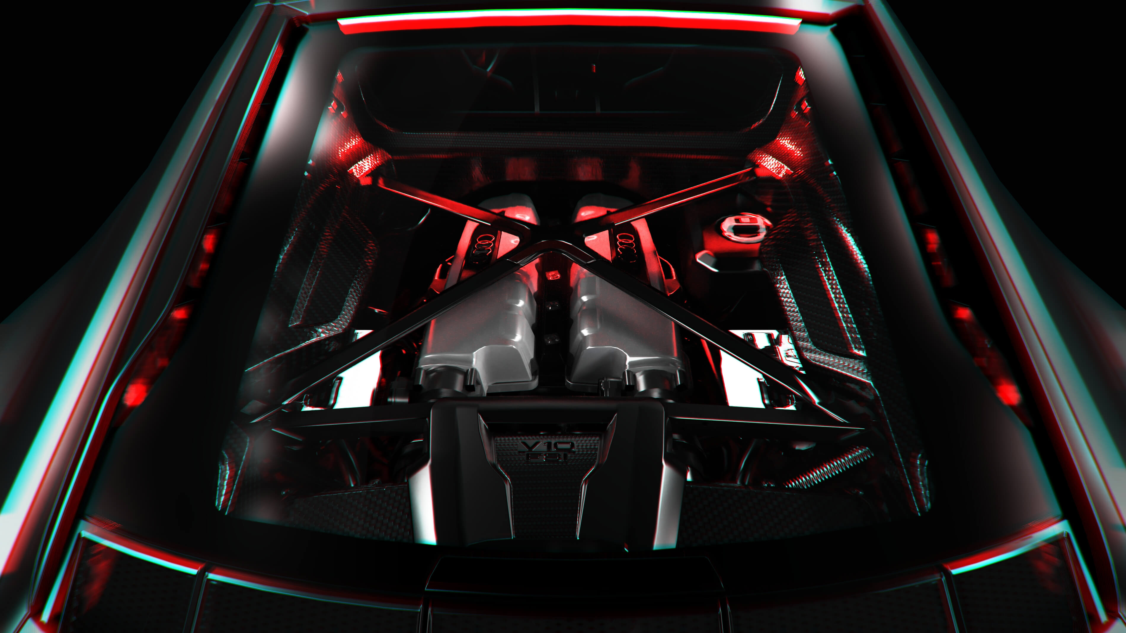 Audi R8 V10 Plus VRSTEINER 3D Render, Digital Art by impulse99