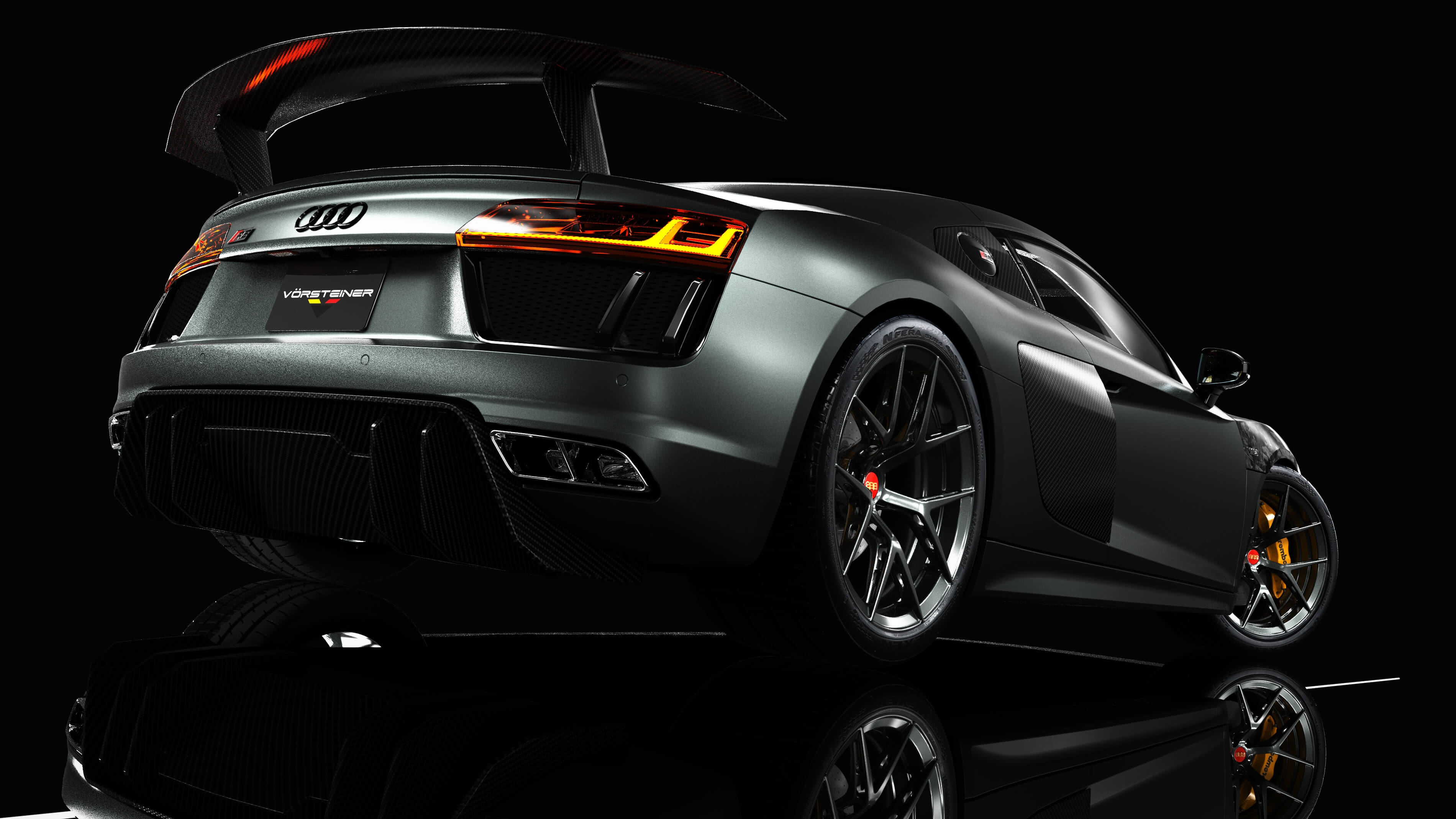 Audi R8 V10 Plus VRSTEINER 3D Render, Digital Art by impulse99