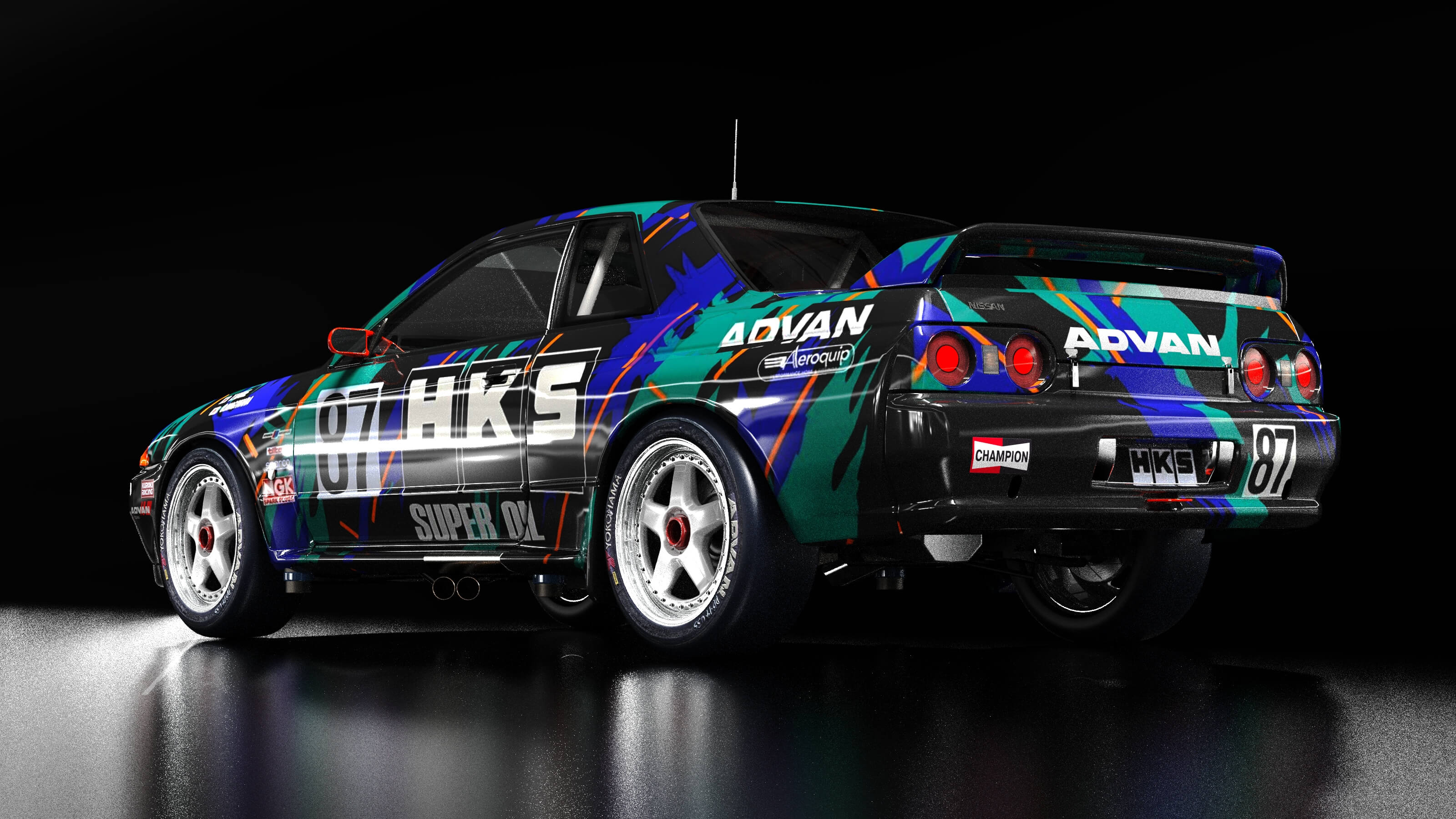 HKS Group-A Nissan Skyline R32 GT-R 3D Render by impulse99