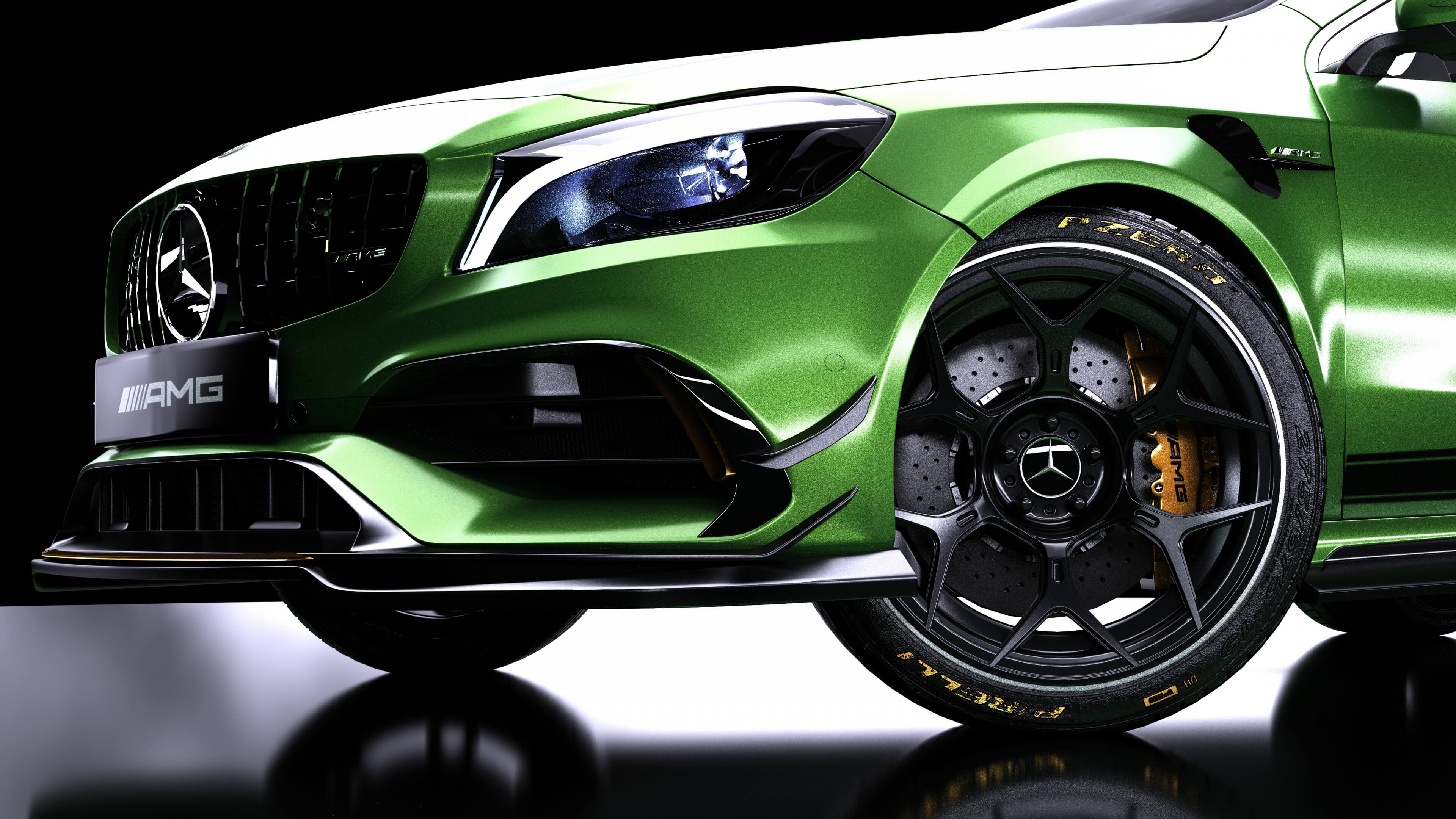 Mercedes A45 AMG GT-R 3D Render, Digital Art by impulse99
