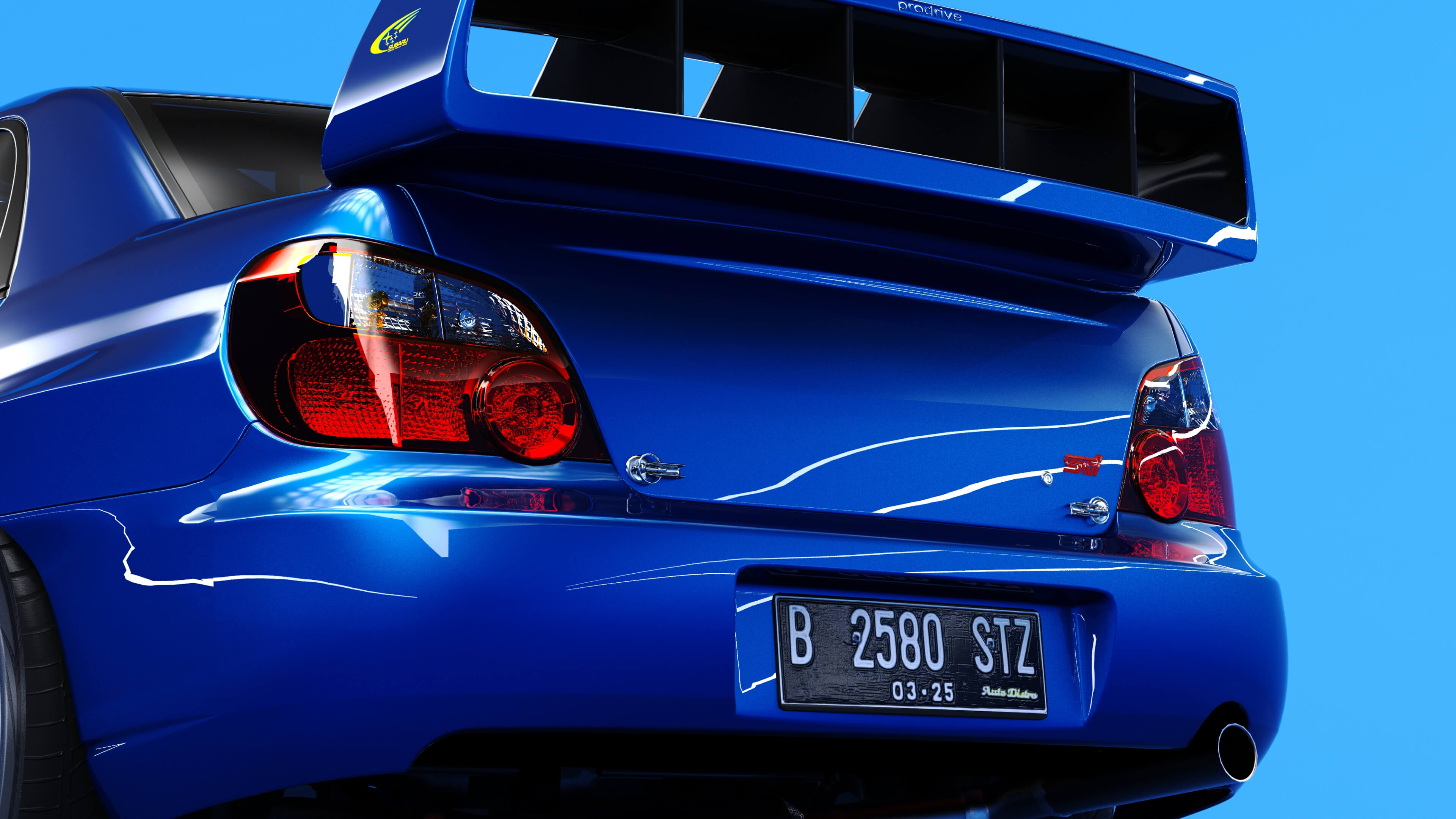 Subaru Impreza WRX STI Prodrive WRC Kit 3D Render by impulse99