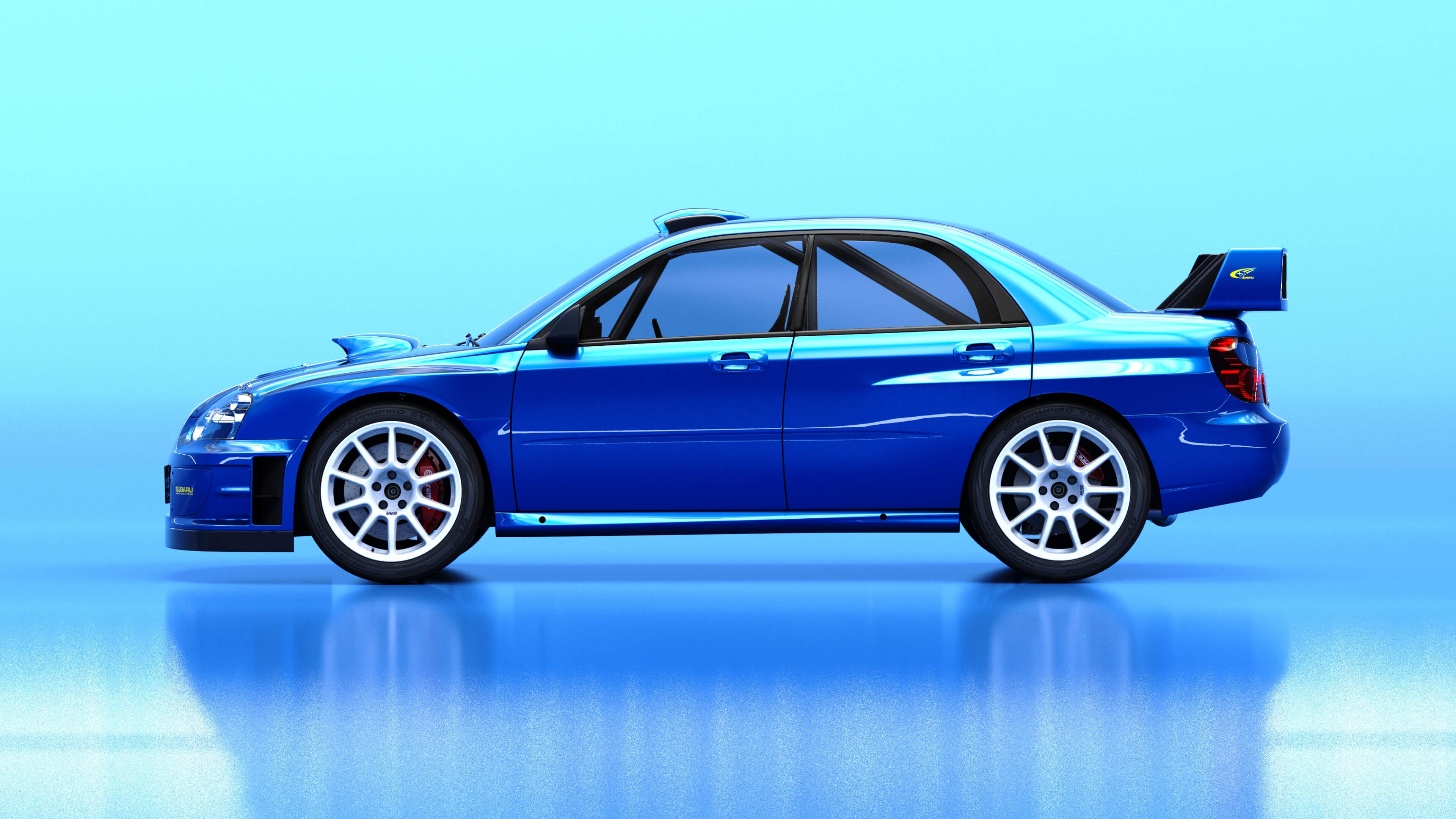Subaru Impreza WRX STI Prodrive WRC Kit 3D Render by impulse99