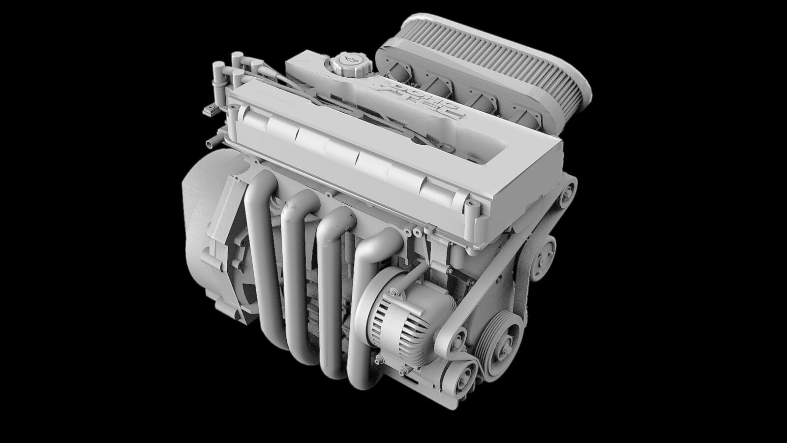 Honda B16A Engine - 3D Model by impulse99