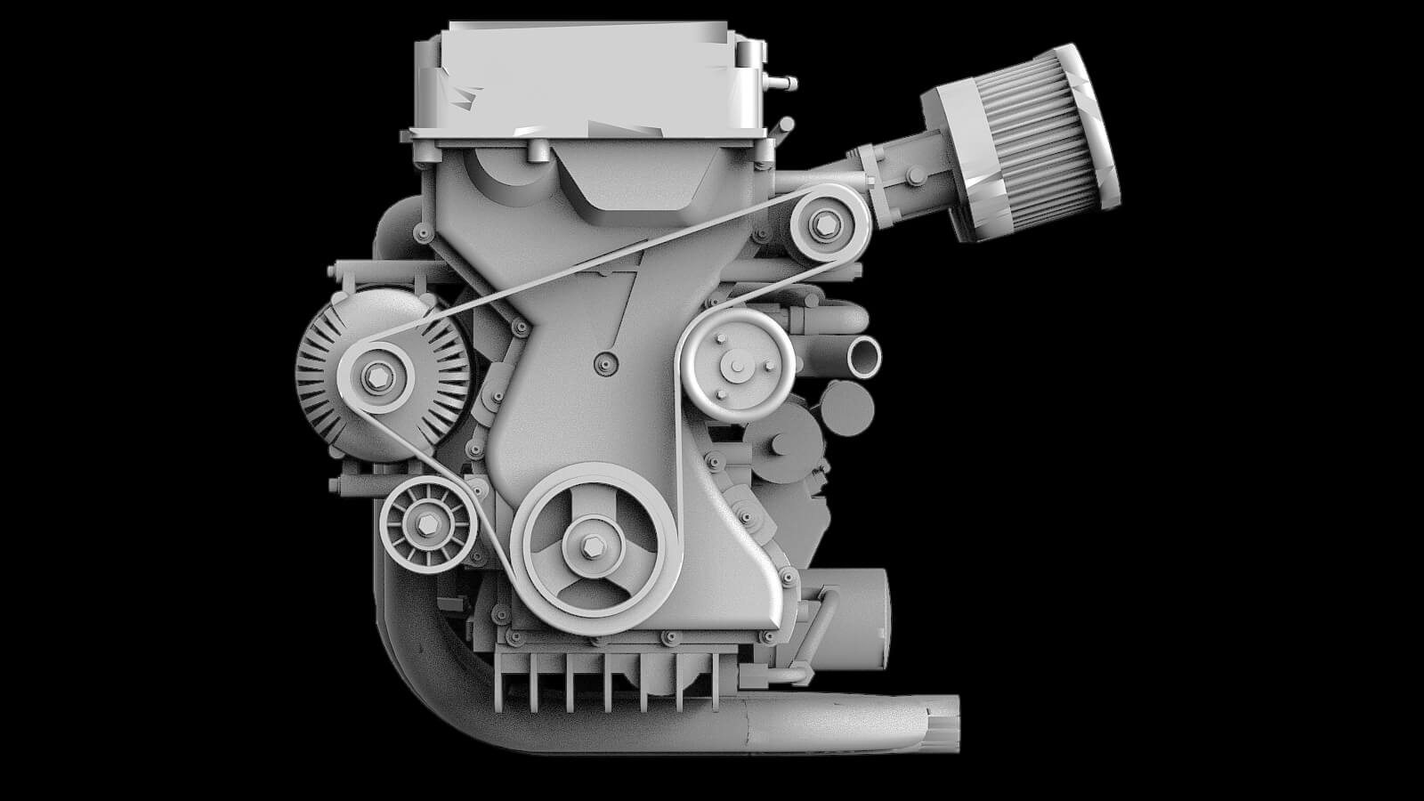 Honda B16A Engine - 3D Model by impulse99