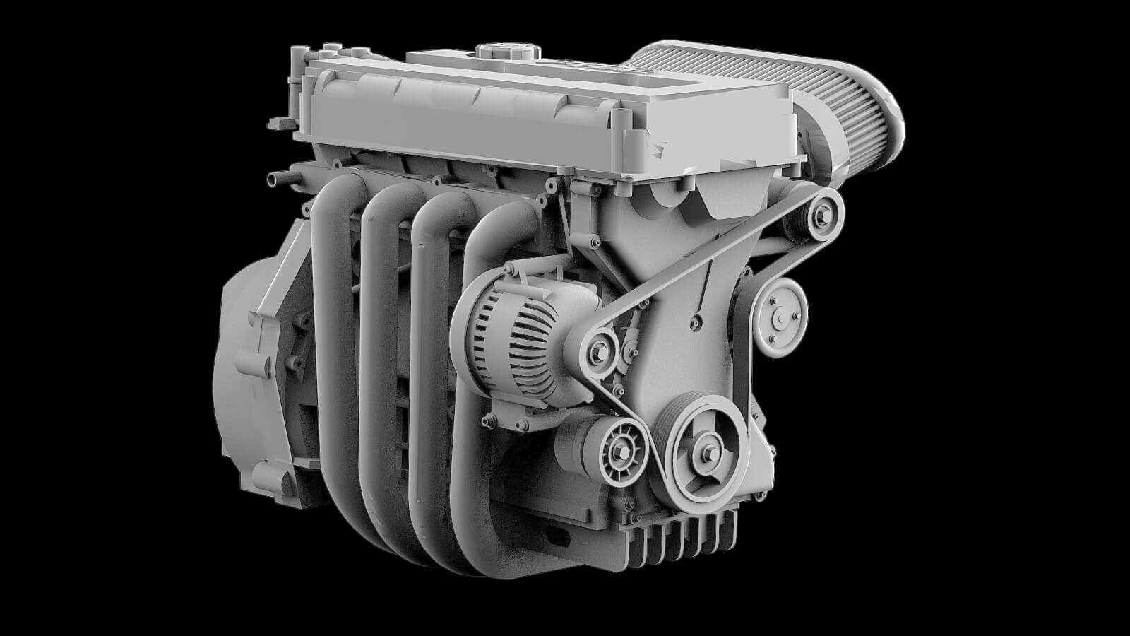 Honda B16A Engine - 3D Model by impulse99