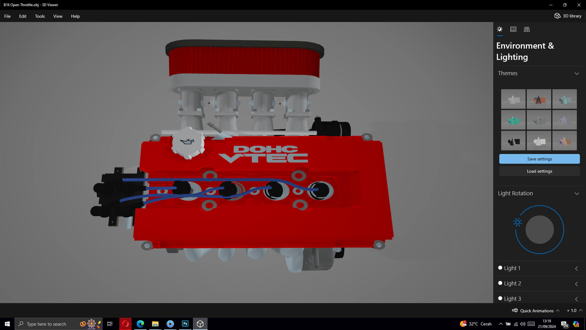 Honda B16A Engine - 3D Model by impulse99
