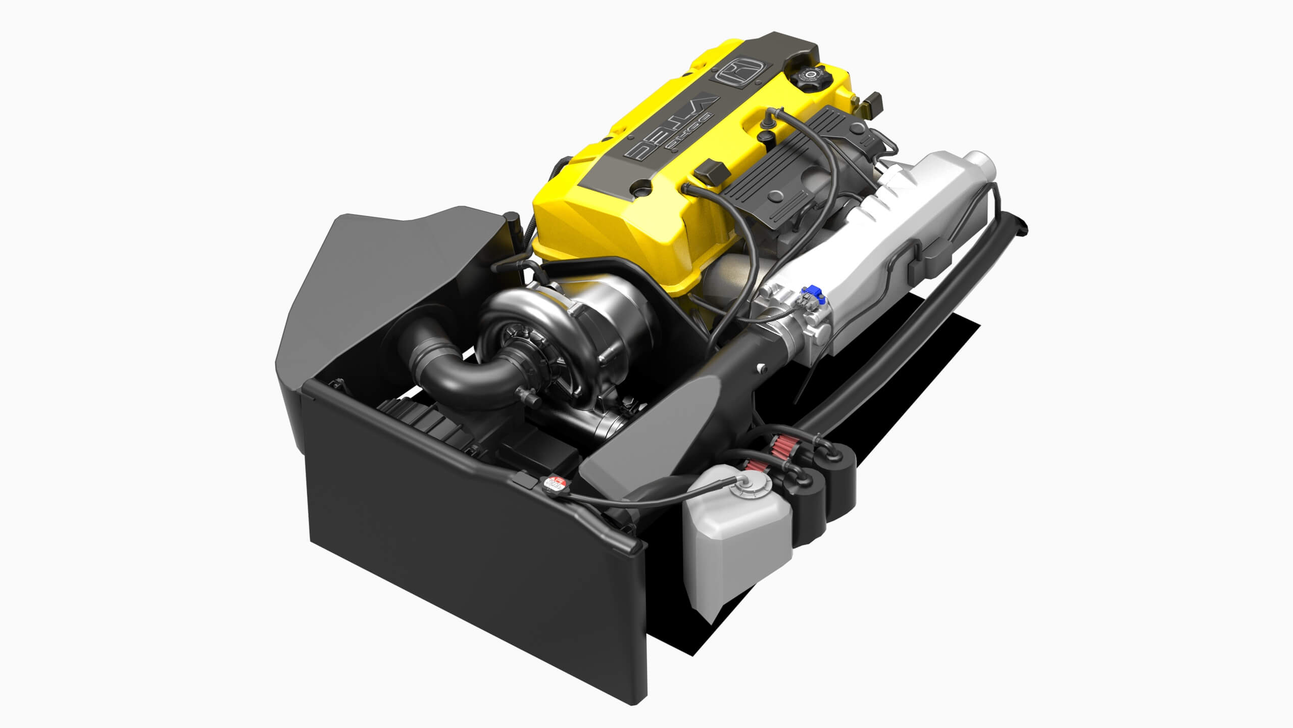 Honda F20C S2000 Supercharged Engine - 3D Model by impulse99