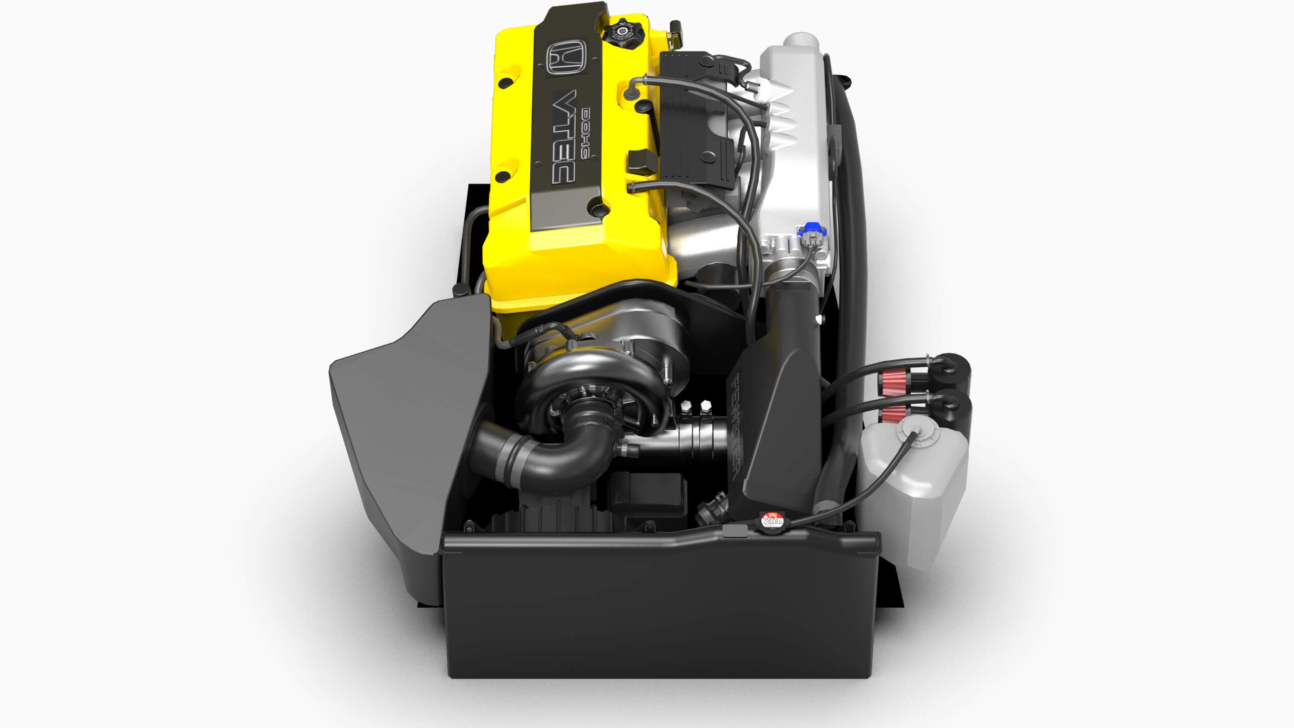 Honda F20C S2000 Supercharged Engine - 3D Model by impulse99