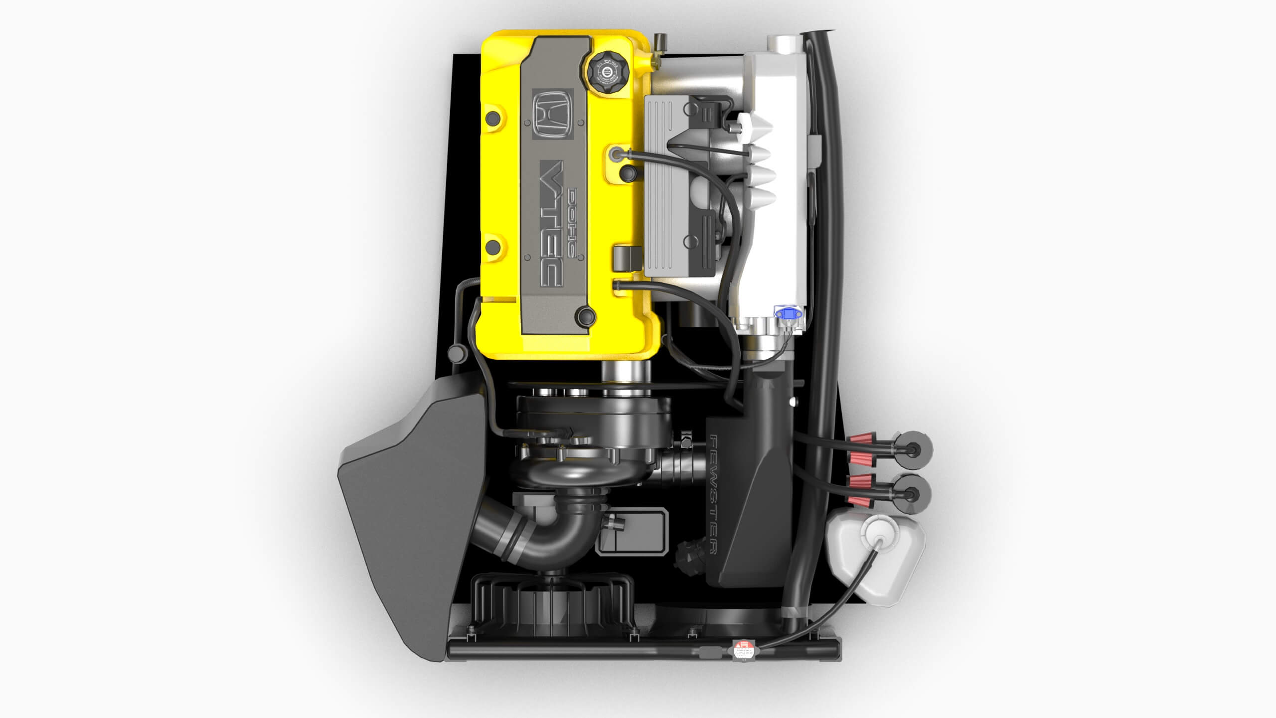 Honda F20C S2000 Supercharged Engine - 3D Model by impulse99