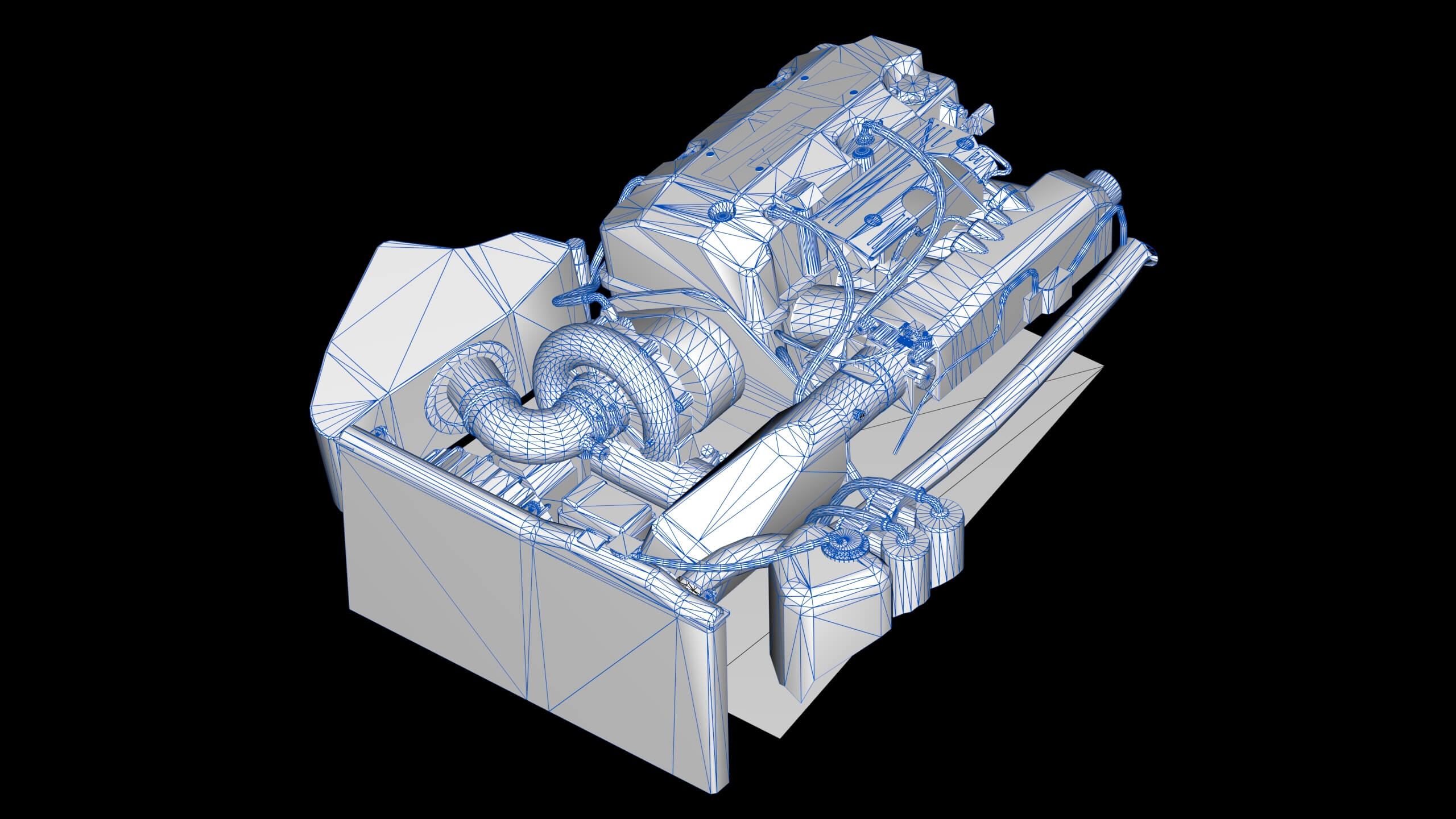 Honda F20C S2000 Supercharged Engine - 3D Model by impulse99