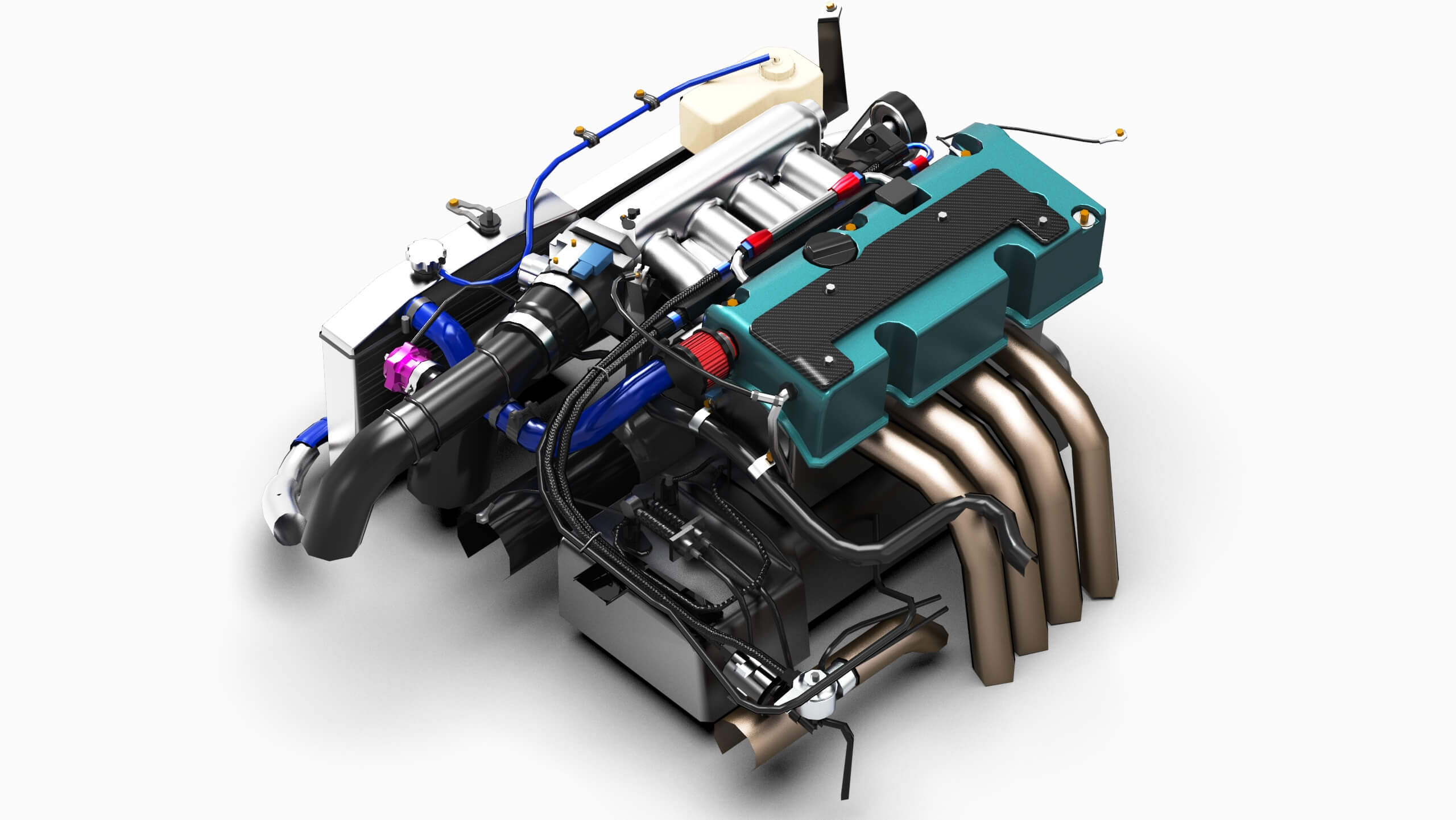 Honda K24 VTEC Engine - 3D Model by impulse99