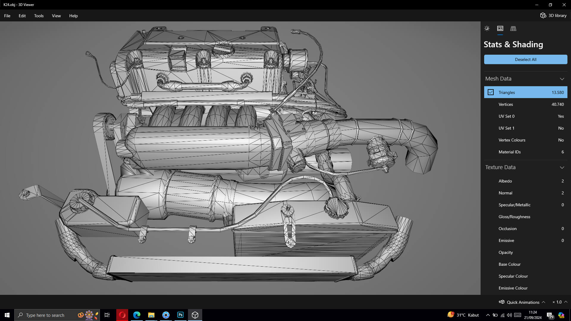 Honda K24 VTEC Engine - 3D Model by impulse99