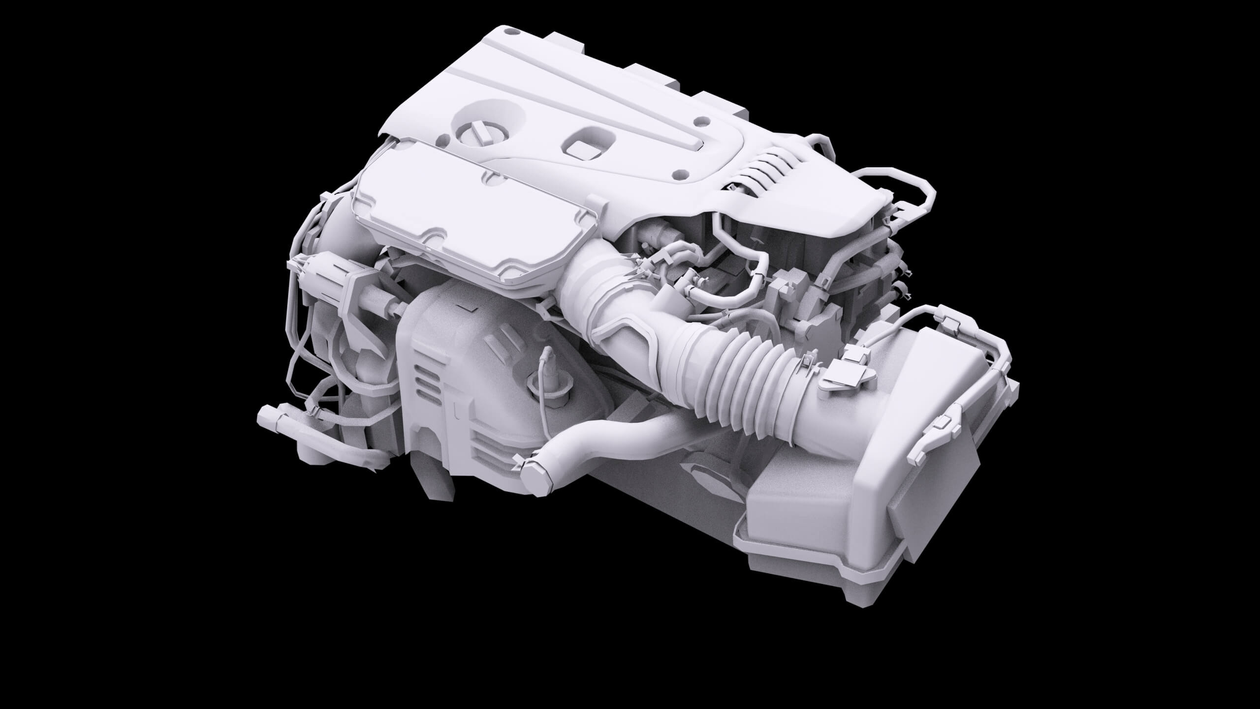 Honda K20C VTEC Turbo Engine - 3D Model by impulse99